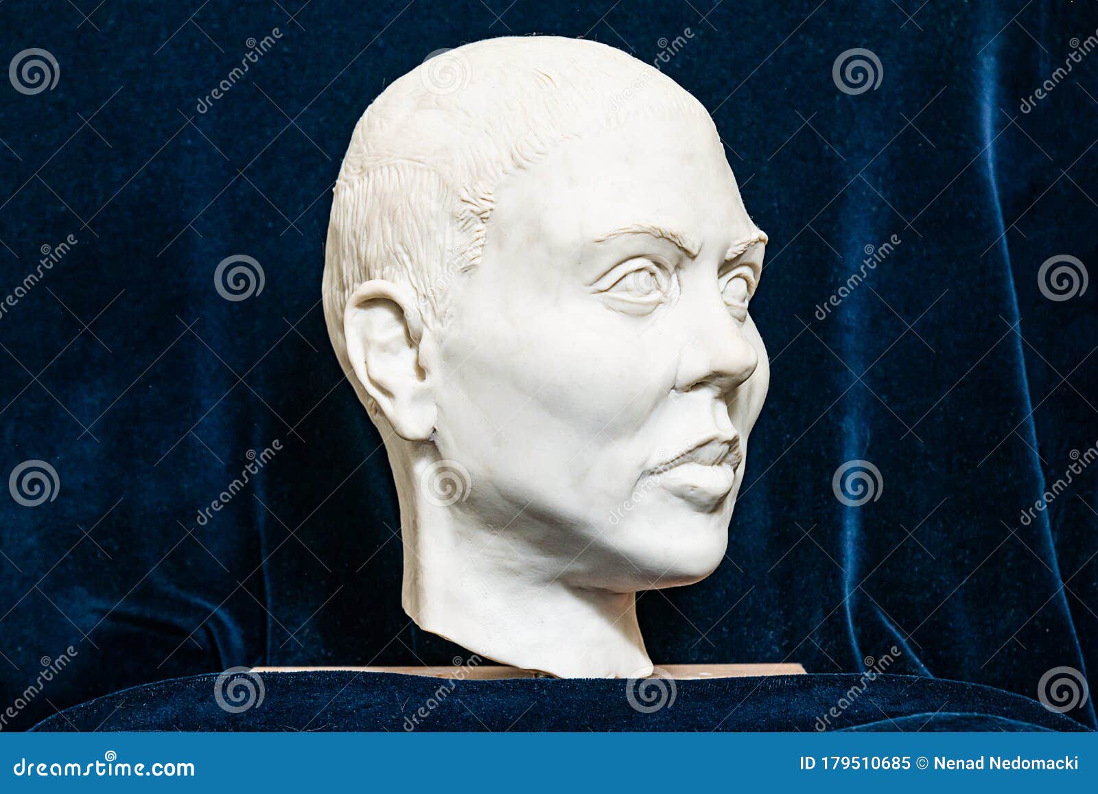 Gypsum Sculpture of an Unknown Man Editorial Image - Image of head ...