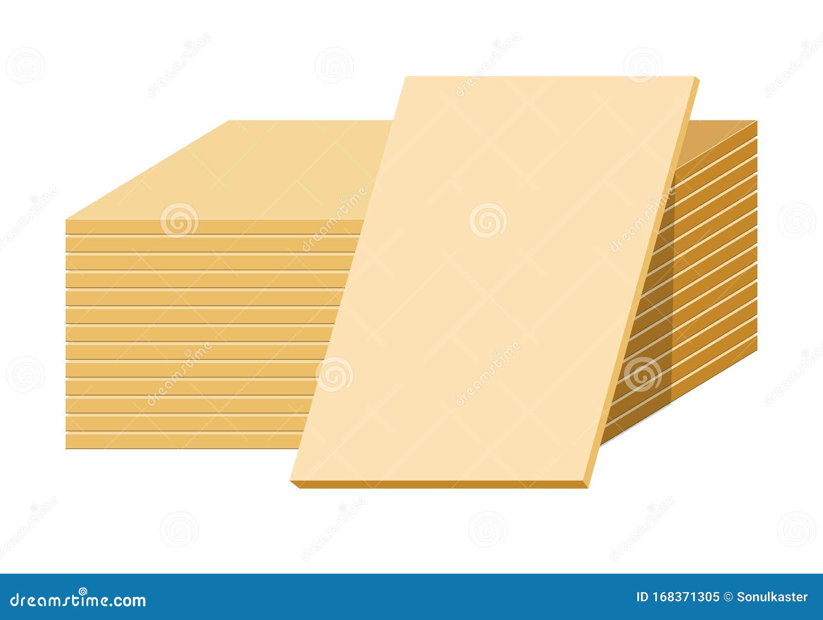 Gypsum Sheets or Drywall Panels Stack, Building Material Stock Vector ...