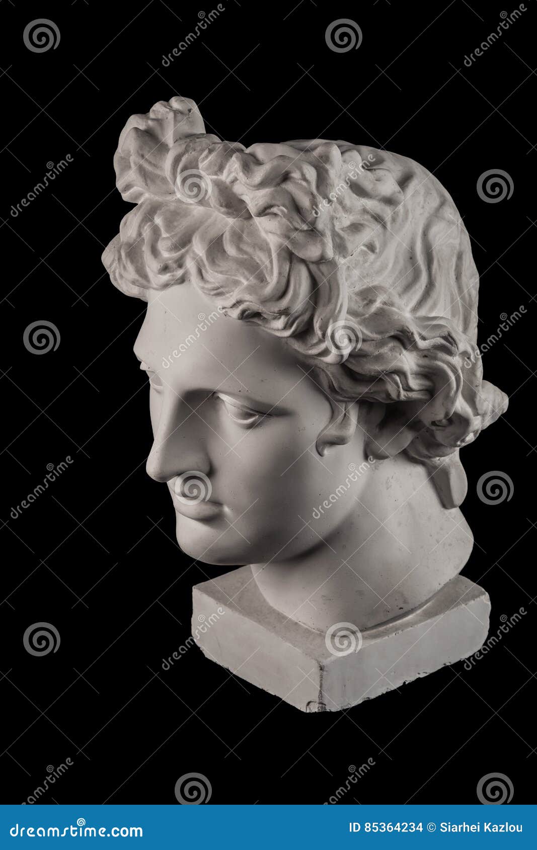 Gypsum Statue of Apollo`s Head Stock Photo - Image of antique, concept ...