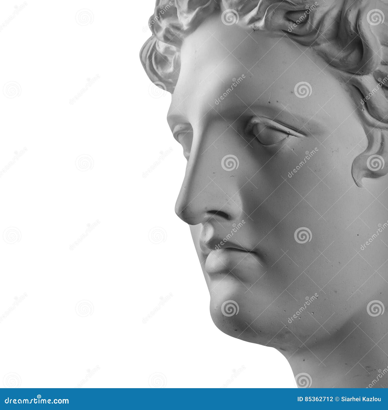 Gypsum Statue of Apollo`s Head Stock Photo - Image of artwork ...