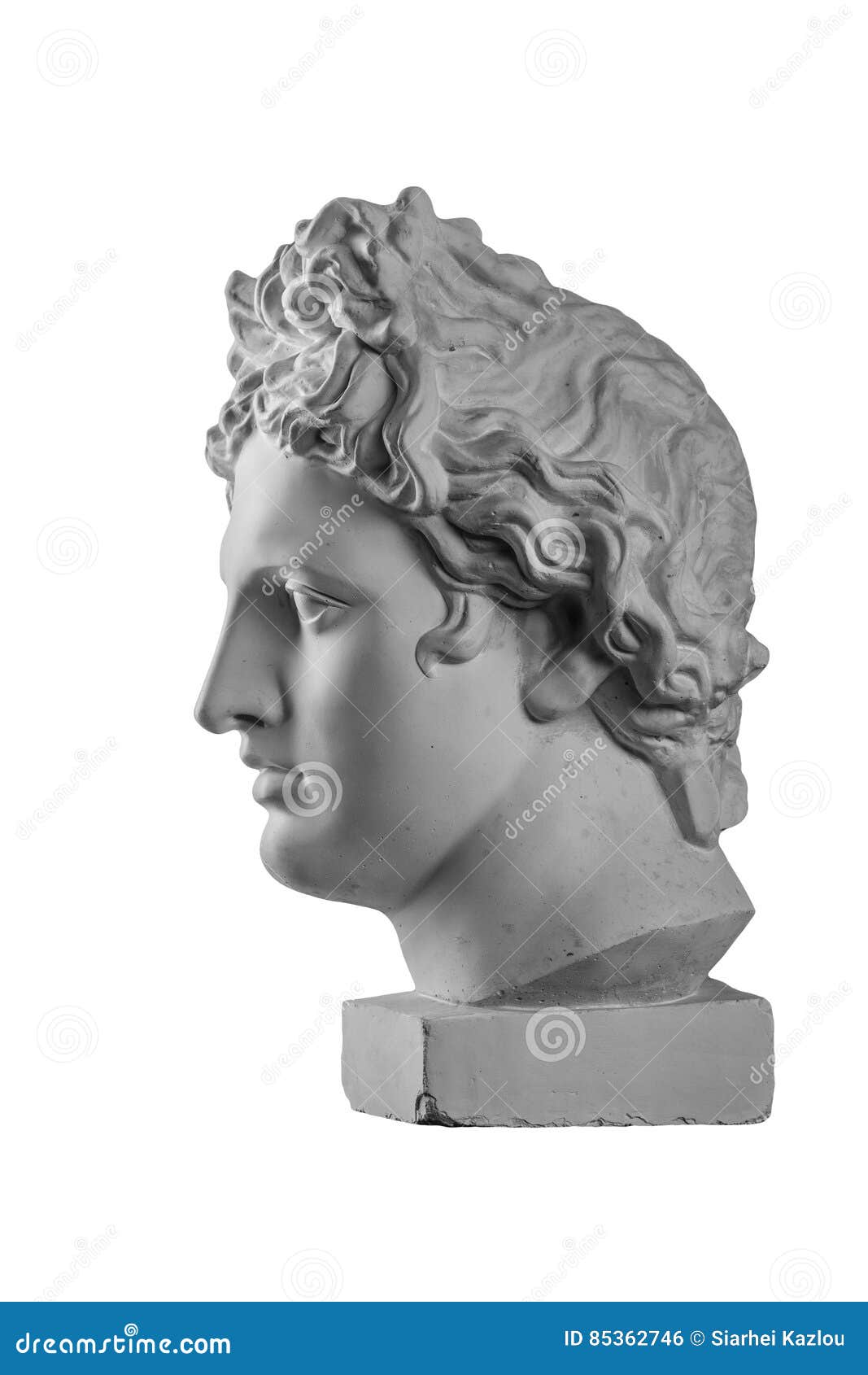 Gypsum Statue of Apollo`s Head Stock Photo - Image of figure, greek ...