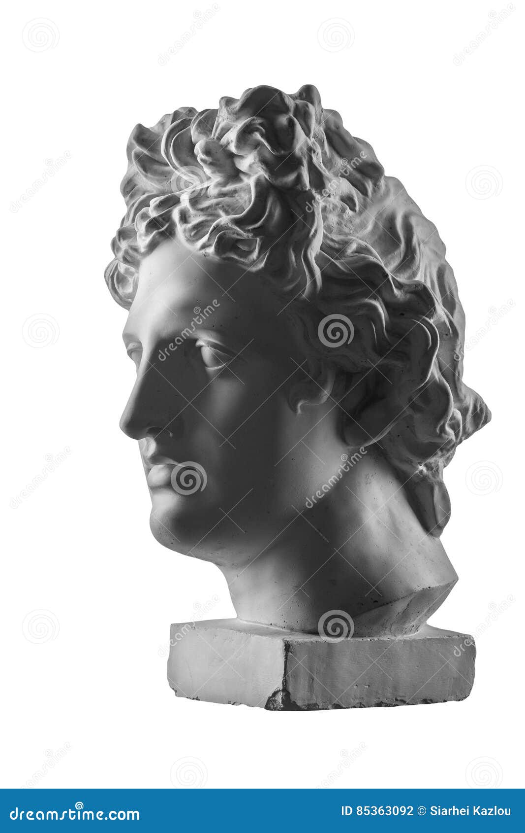Gypsum Statue of Apollo`s Head Stock Photo - Image of ancient, female ...