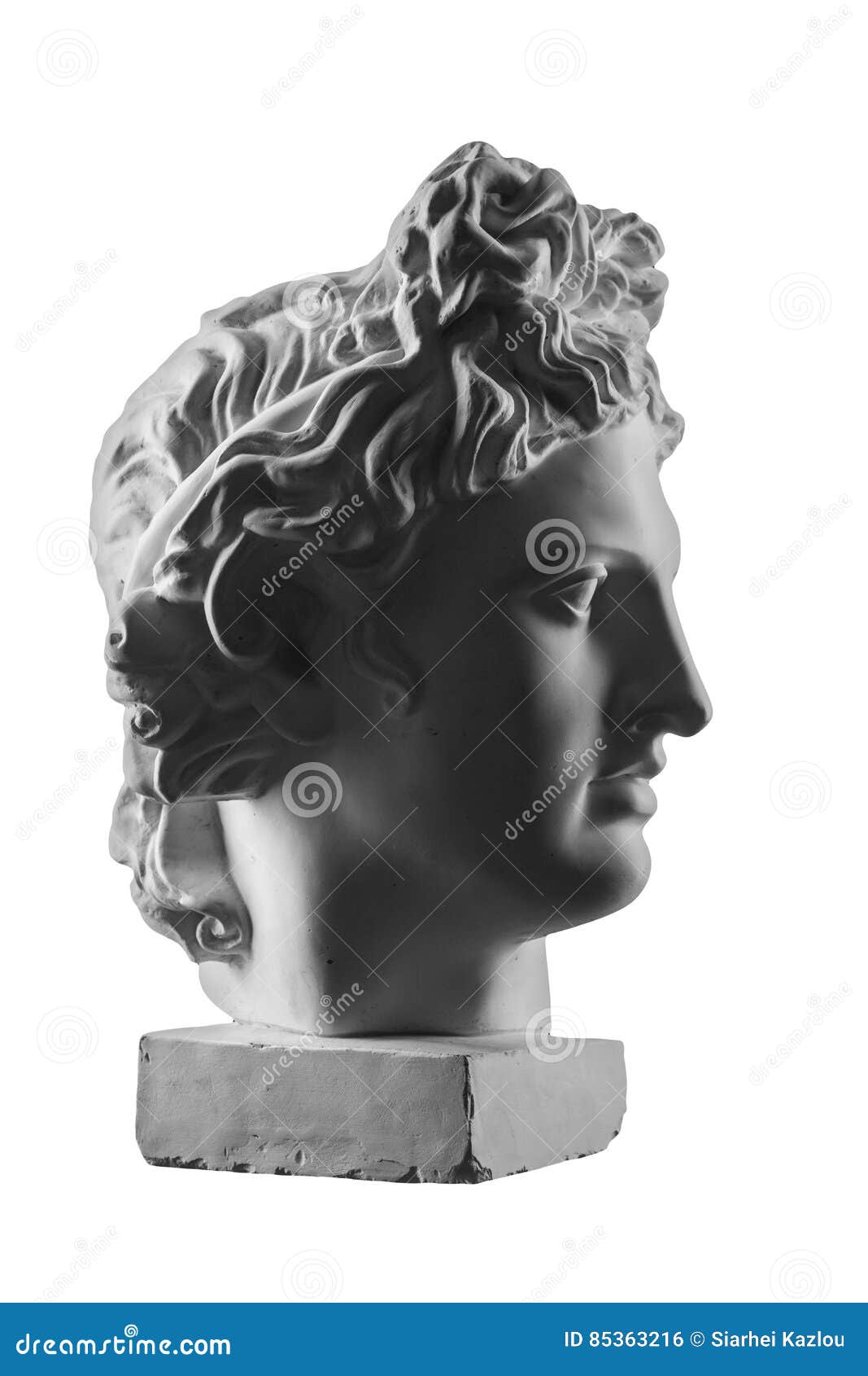 Gypsum Statue of Apollo`s Head Stock Photo - Image of culture, ancient ...