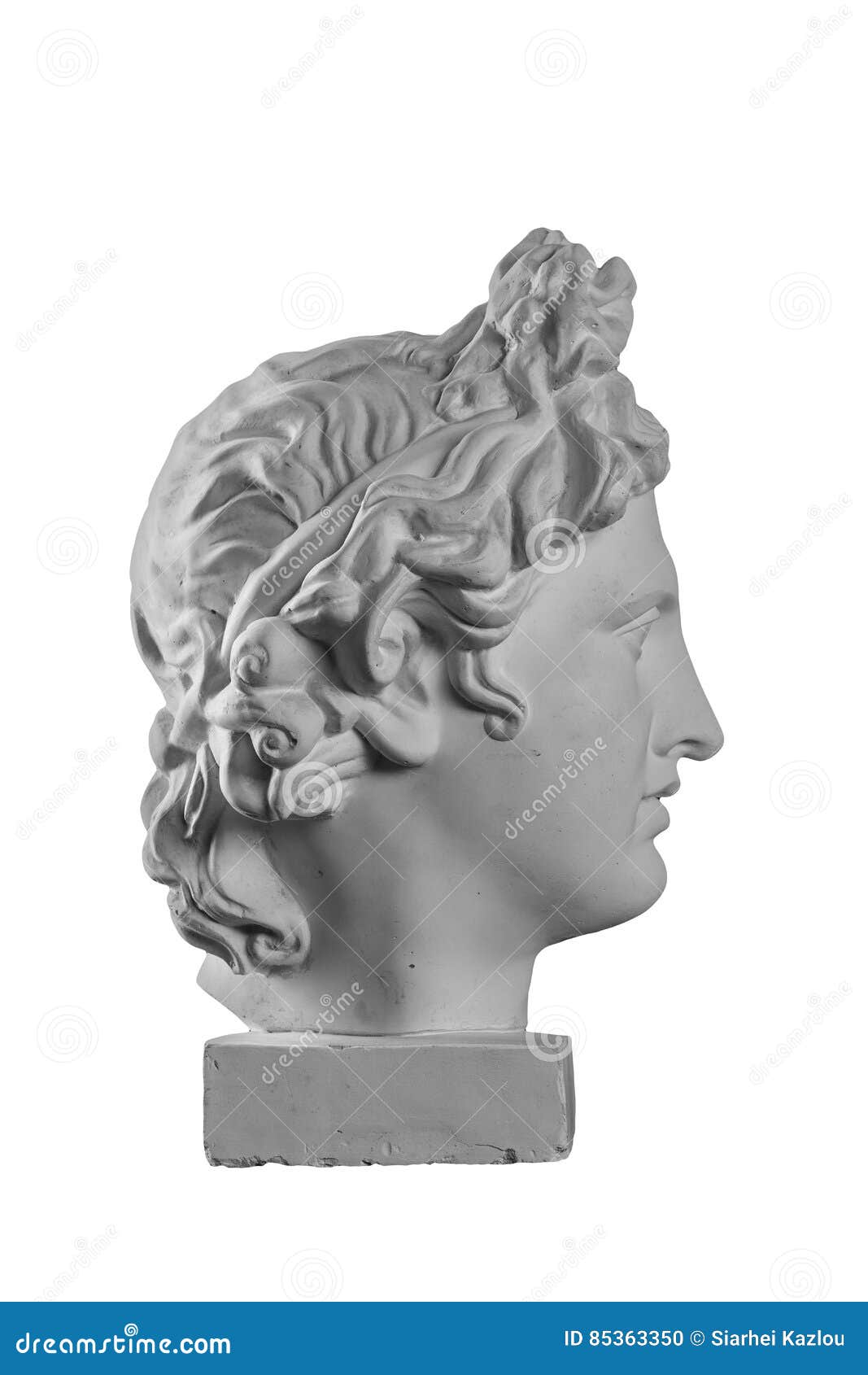 Gypsum Statue of Apollo`s Head Stock Photo - Image of antique, apollon ...