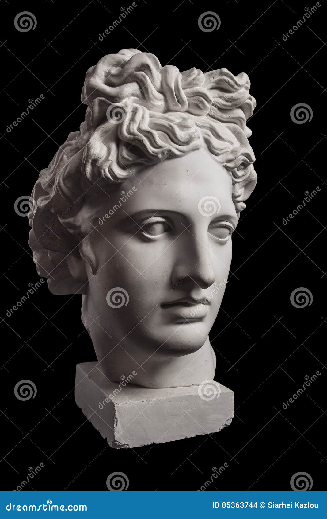 Gypsum Statue of Apollo`s Head Stock Photo - Image of culture, artwork ...