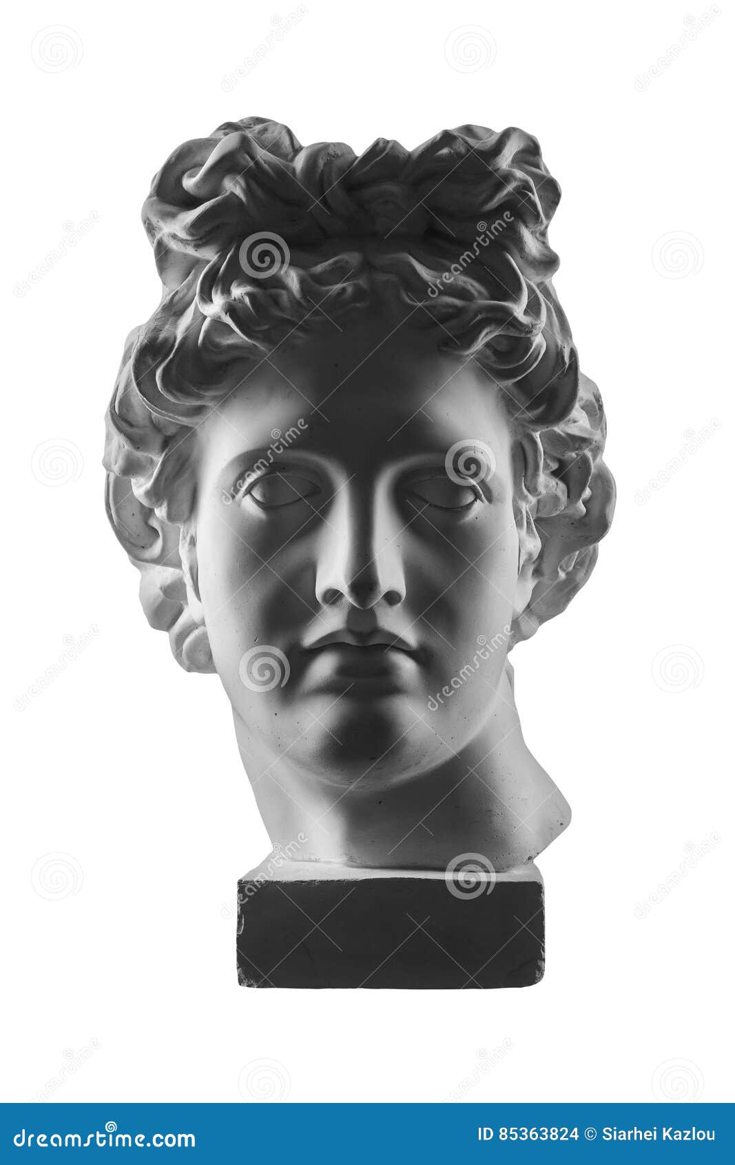 Gypsum Statue of Apollo`s Head Stock Photo - Image of greece, figure ...