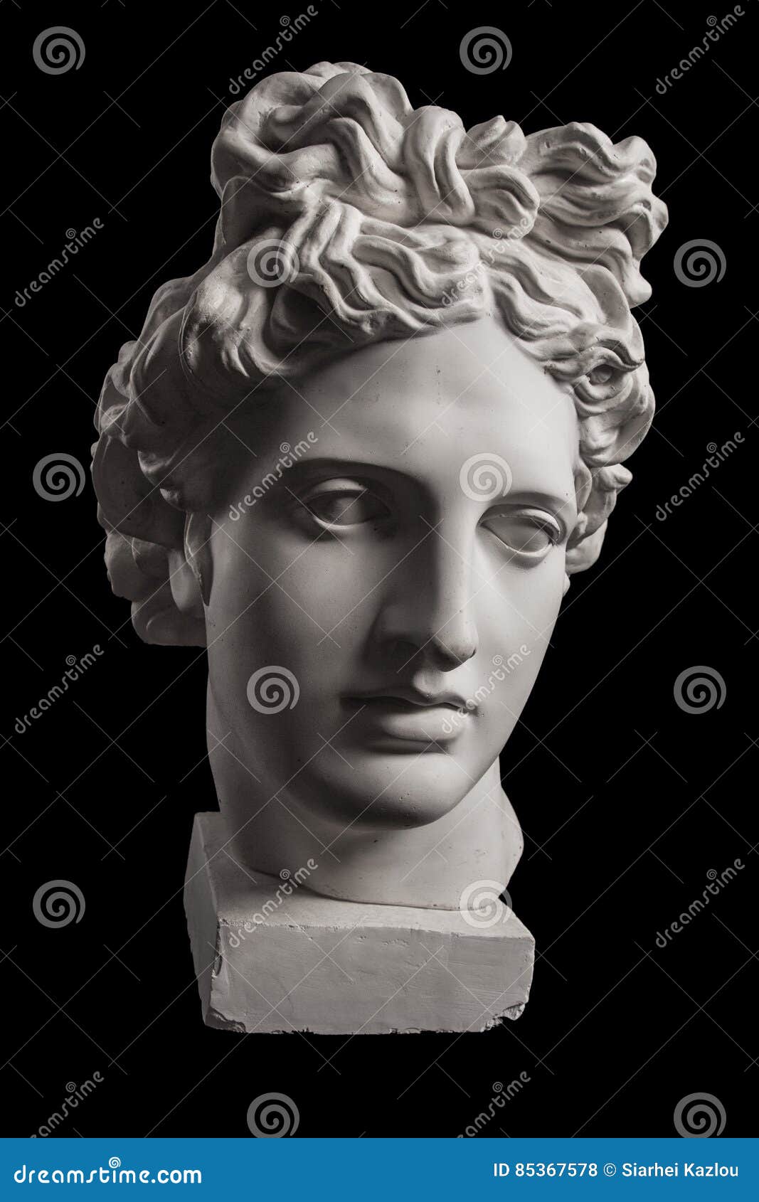 Gypsum Statue of Apollo`s Head Stock Photo - Image of architecture ...