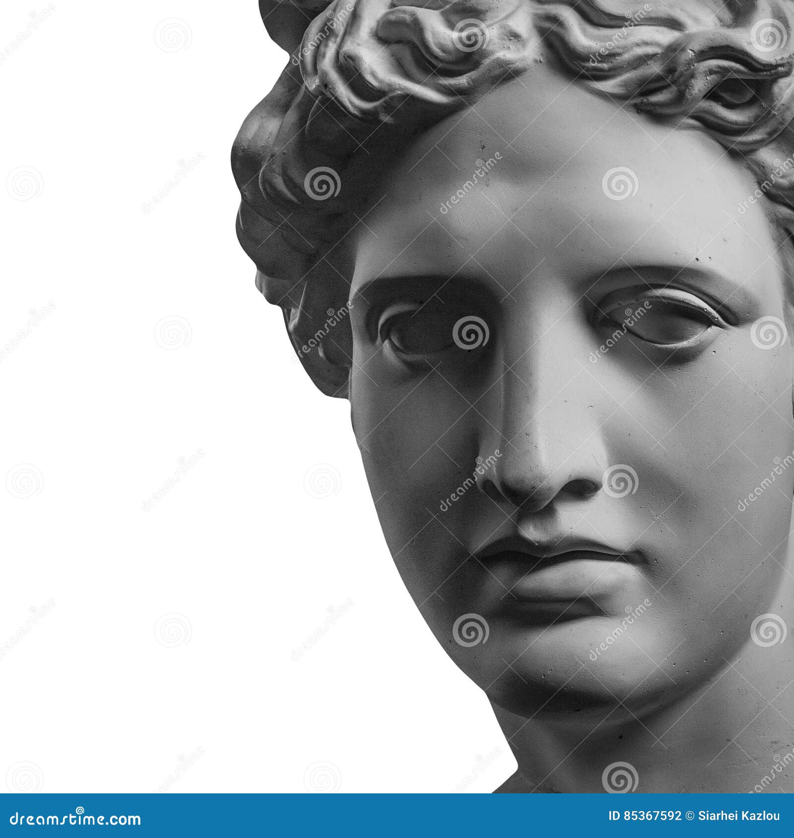 Gypsum Statue of Apollo`s Head Stock Photo - Image of decorative ...