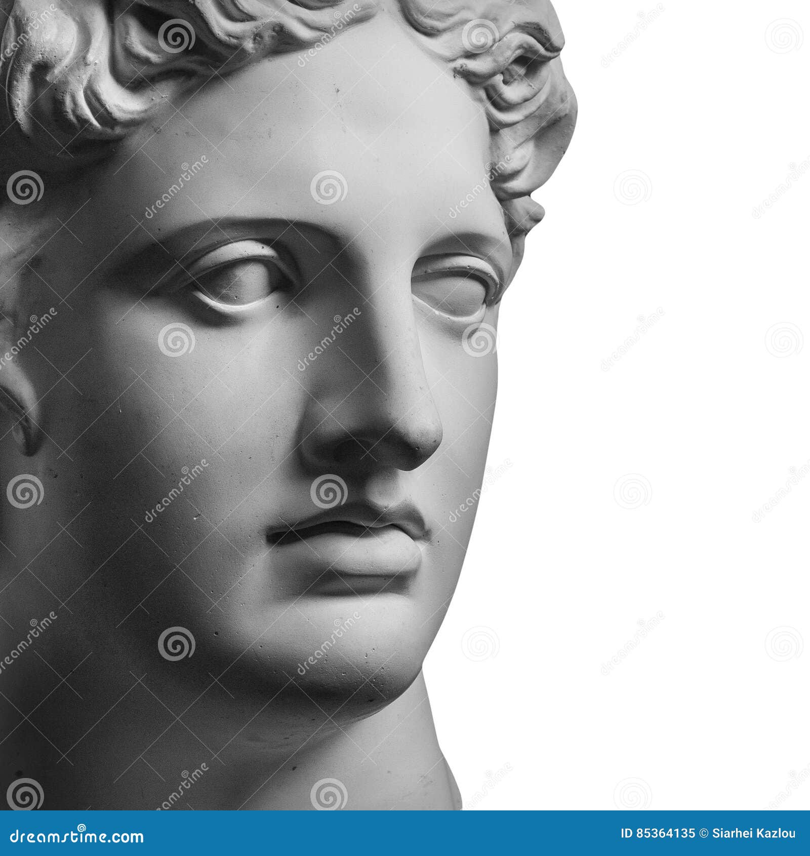 Gypsum Statue of Apollo`s Head Stock Image - Image of ancient ...
