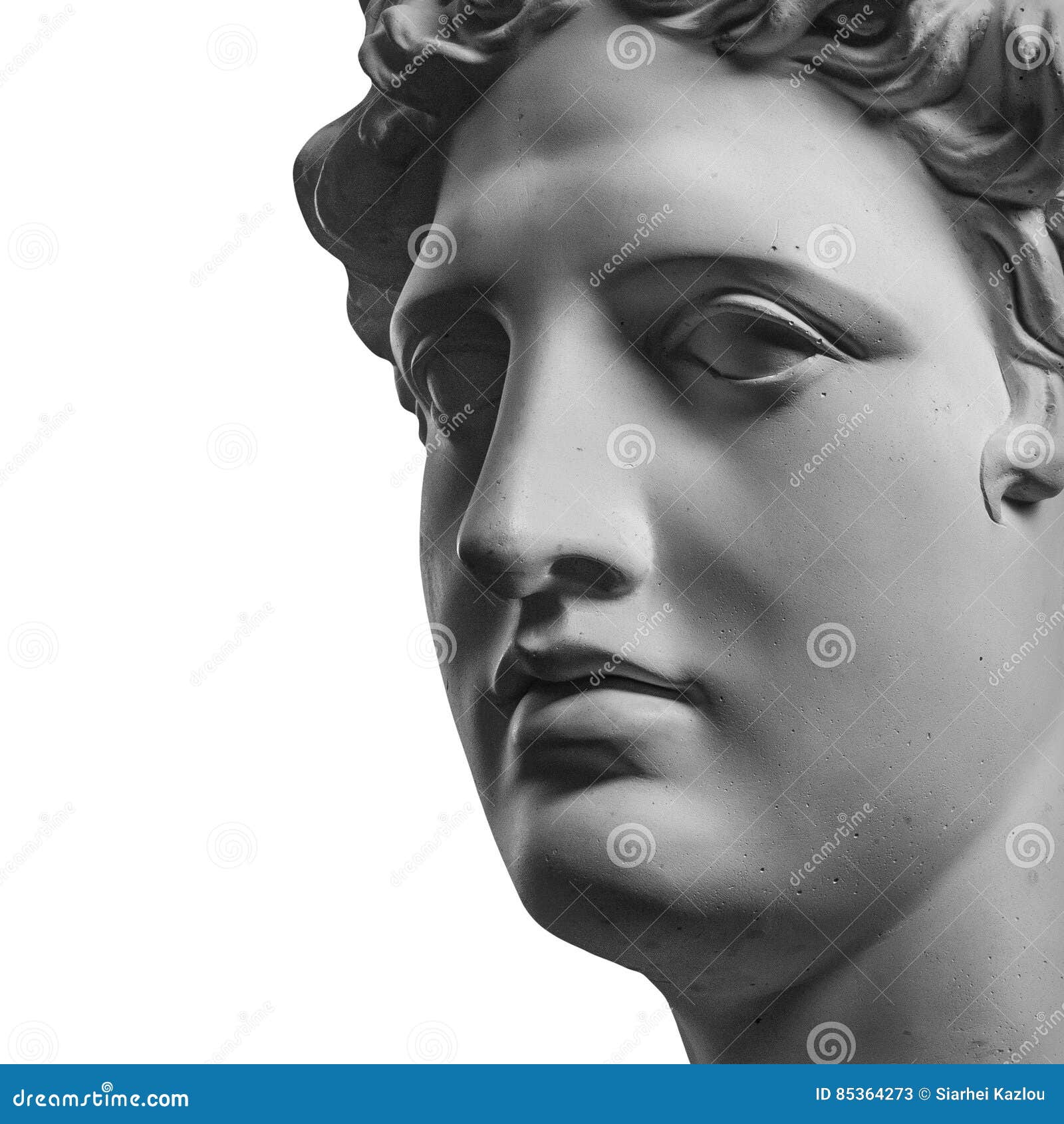 Gypsum Statue of Apollo`s Head Stock Image - Image of classical ...