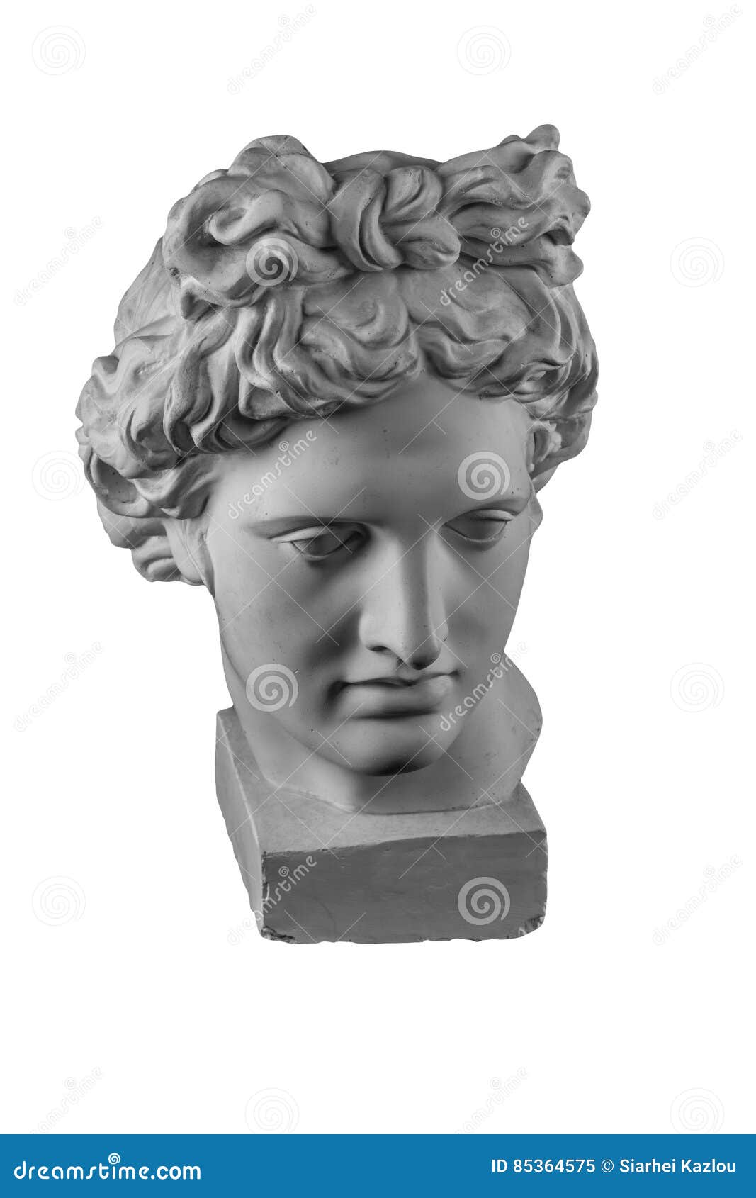 Gypsum Statue of Apollo`s Head Stock Image - Image of black, head: 85364575