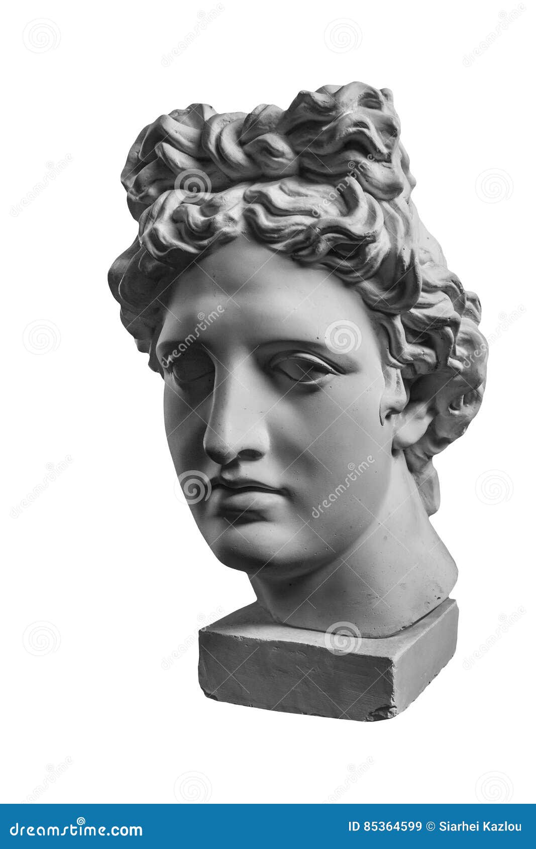 Gypsum Statue of Apollo`s Head Stock Image - Image of background ...