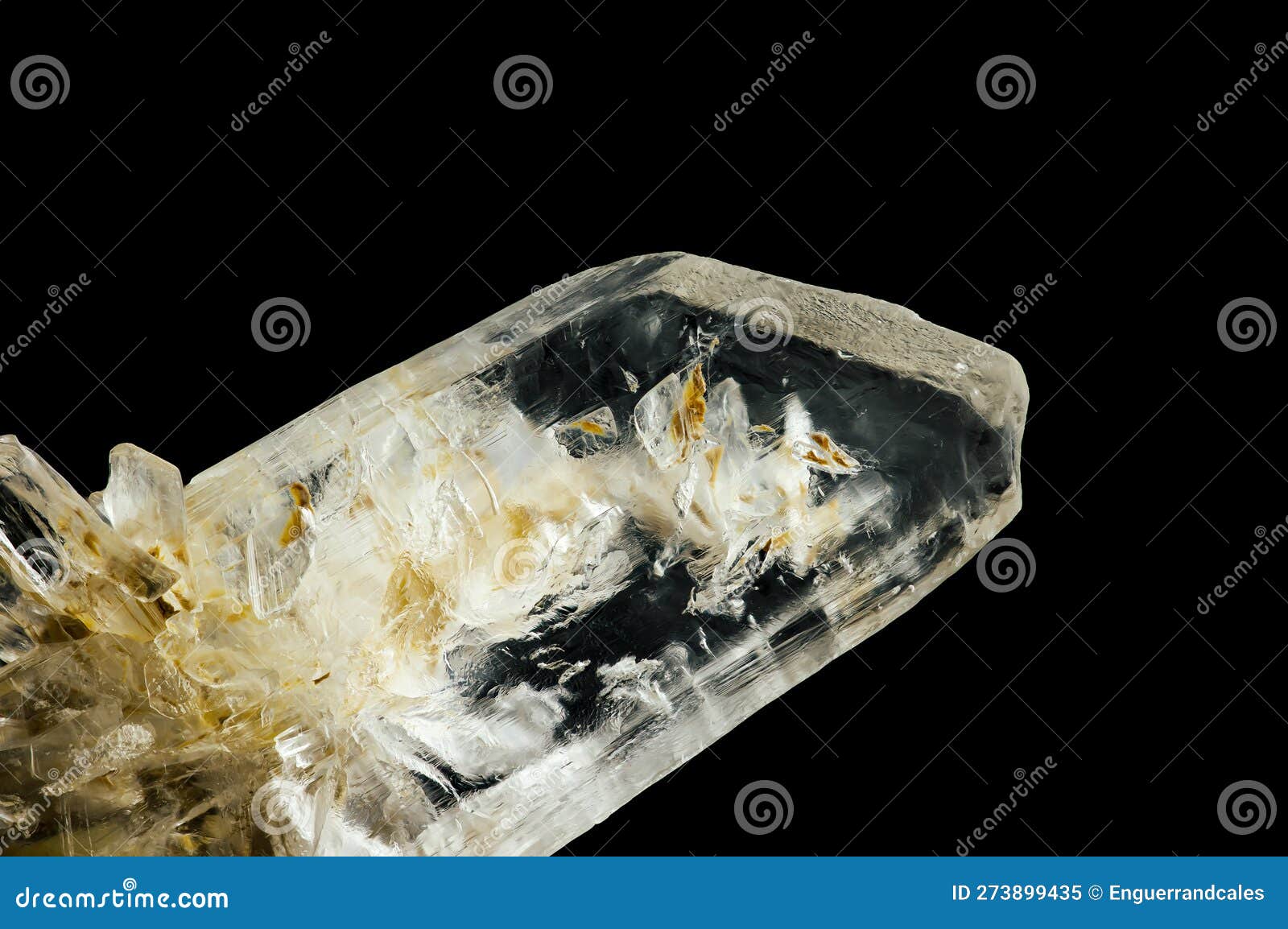 Selenite (gypsum) with Inclusion. Stock Image - Image of texture ...