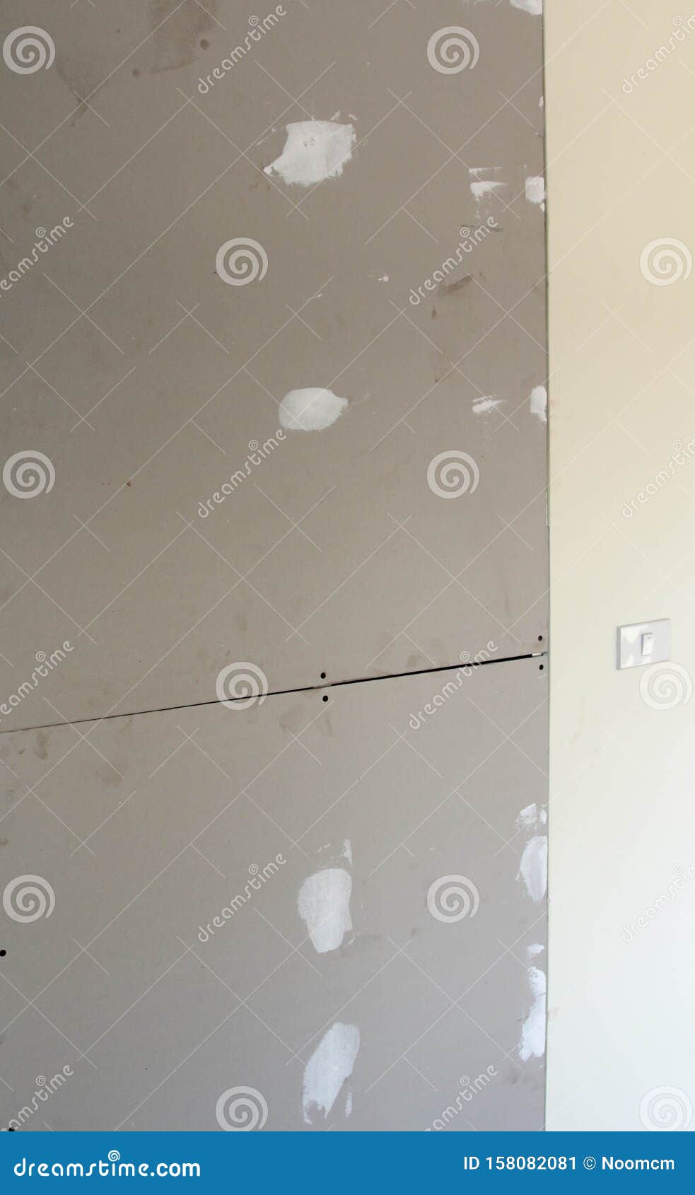Gypsum wall with joints stock image. Image of estate - 158082081