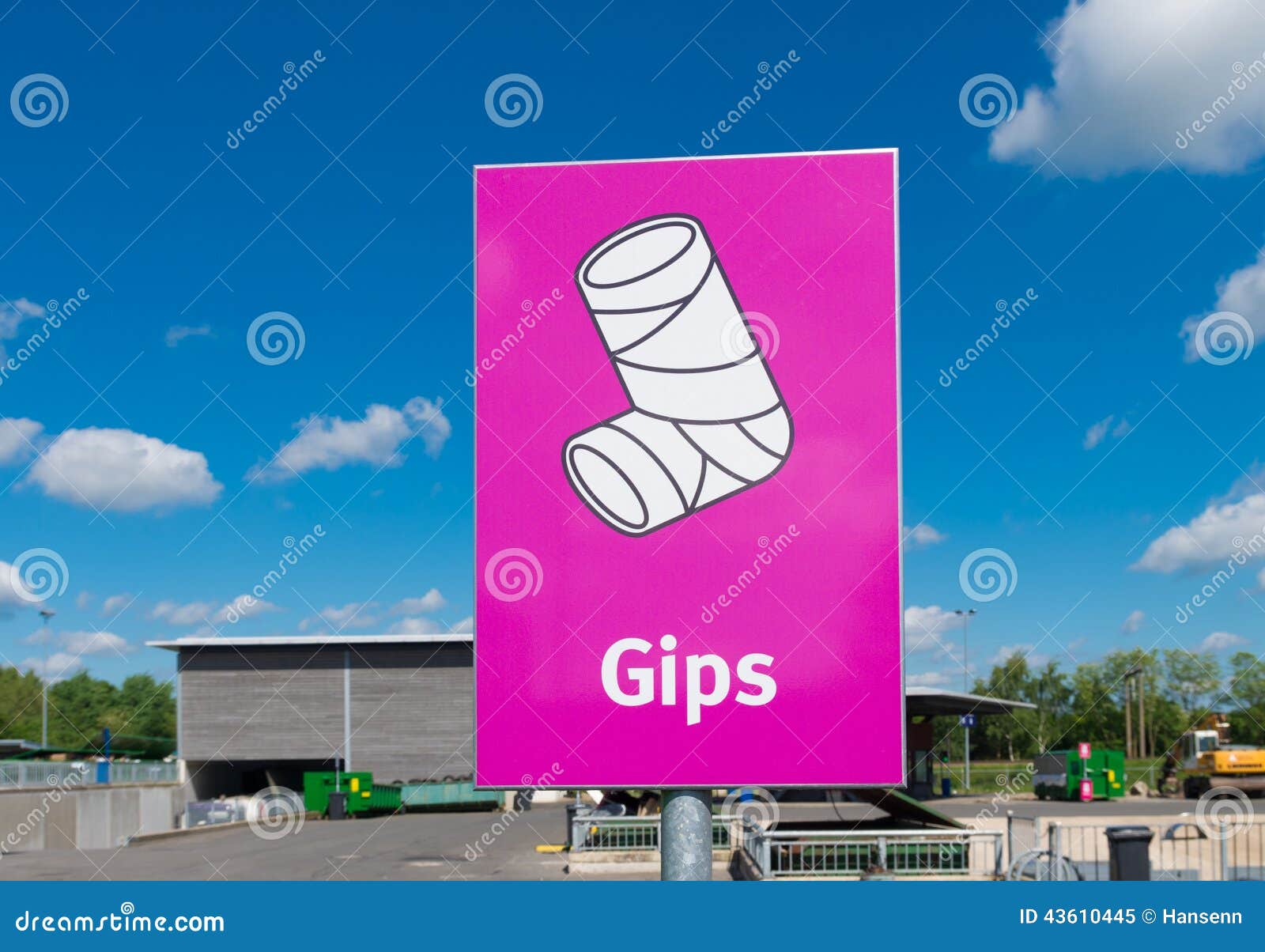 Gypsum waste sign stock image. Image of garbage, recycle - 43610445