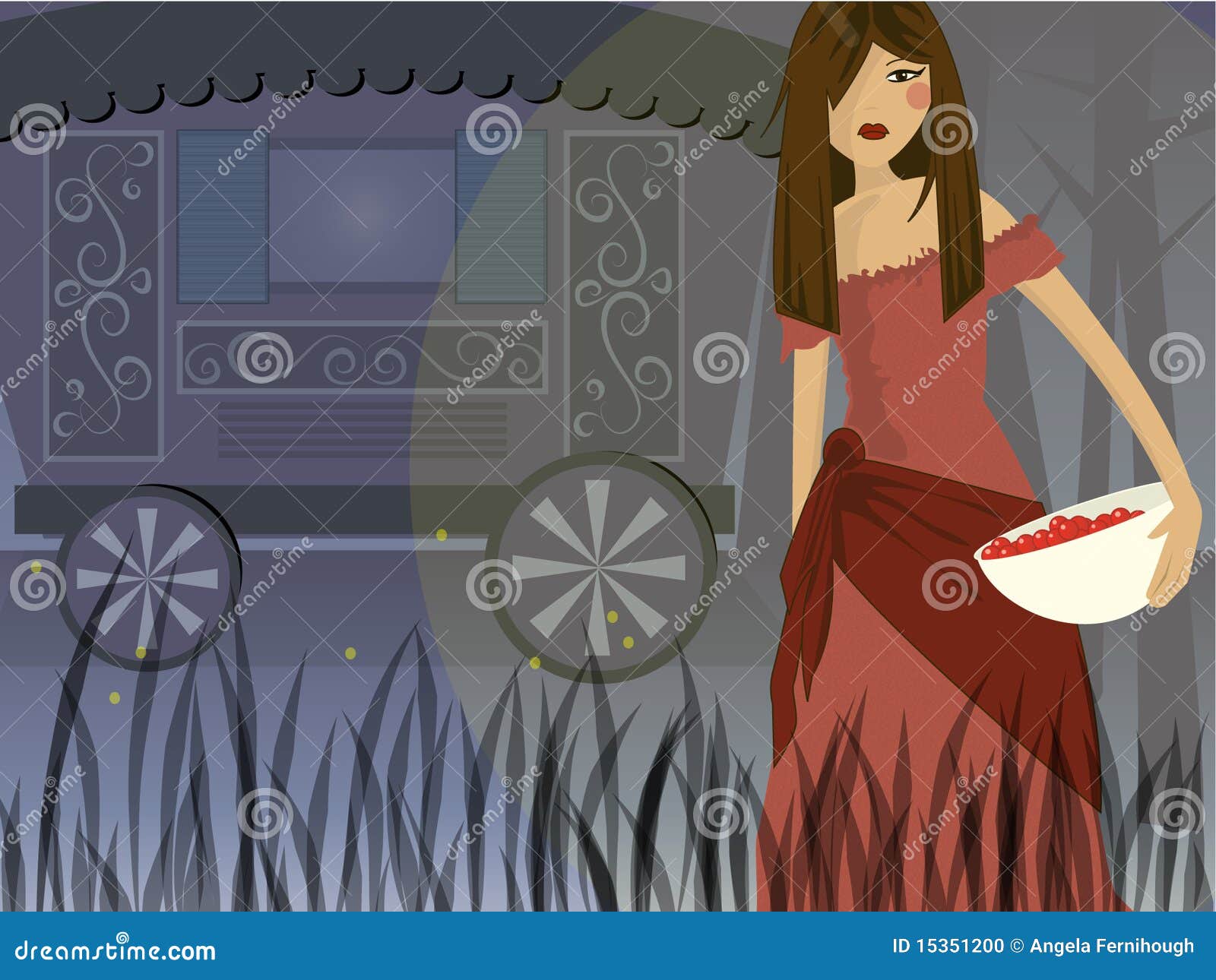 Gypsy Caravan Wagon Cartoon Vector | CartoonDealer.com #8327397