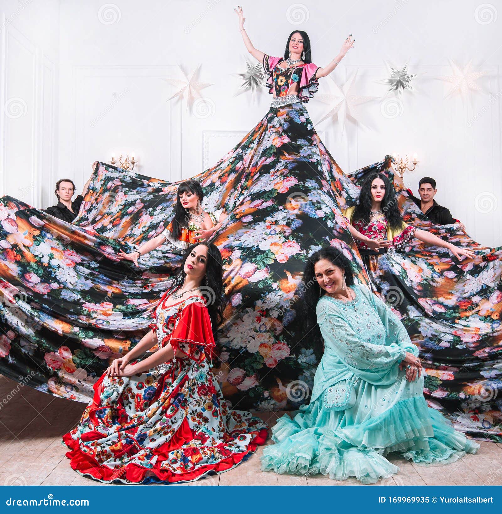 Gypsy Dance Ensemble on the Stage of the Cabaret Stock Image - Image of ...