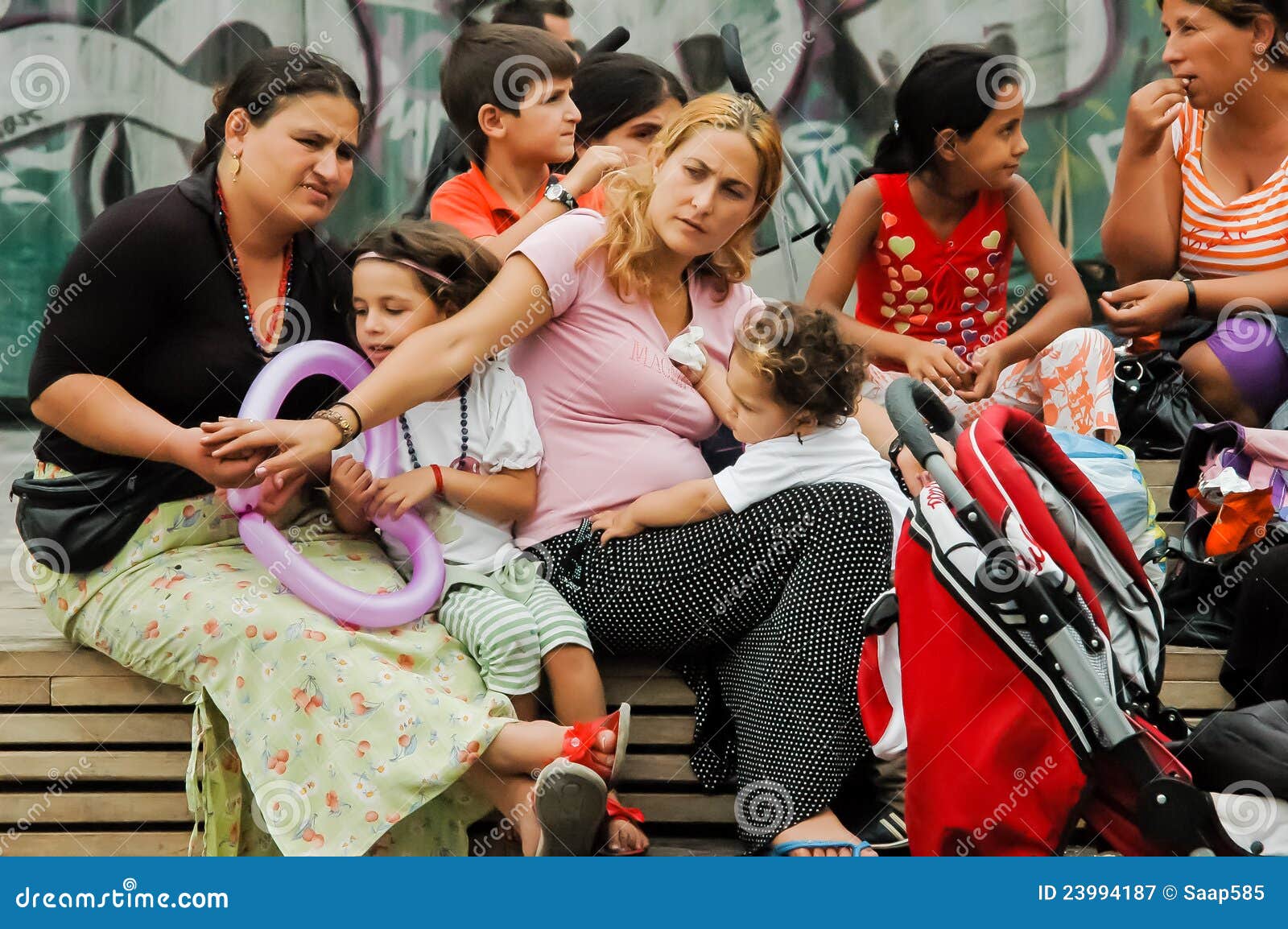 Gypsy Family at Monasthraki Square, Athens Editorial Photography ...