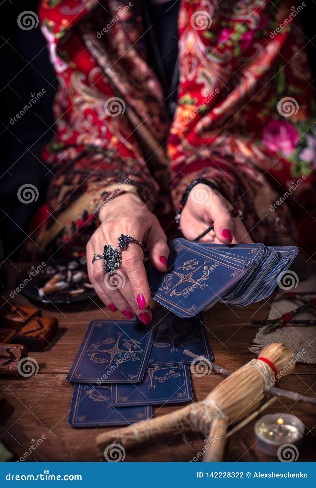 Gypsy Fortune Teller Predicts the Future Stock Photo - Image of ...