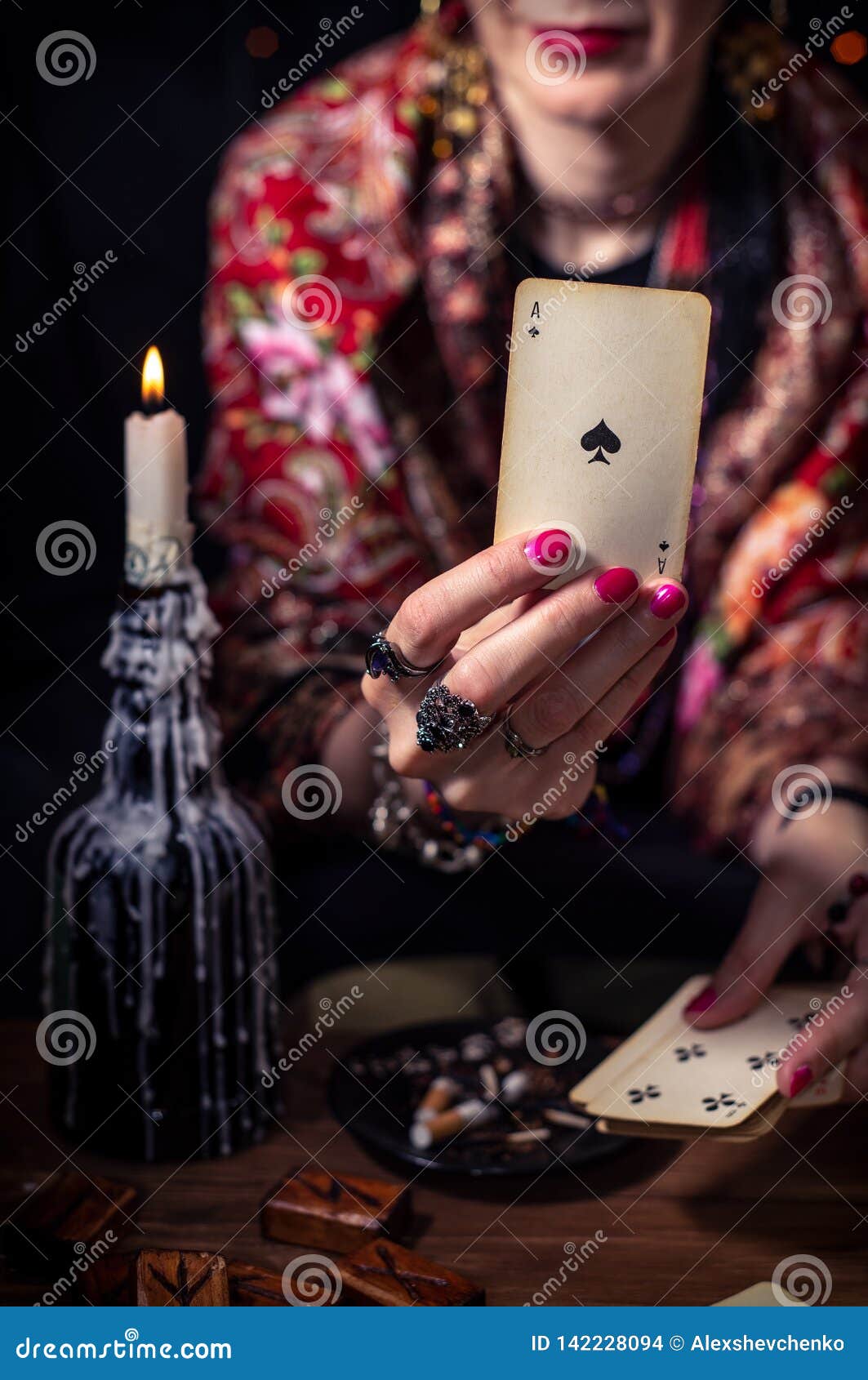 Gypsy Fortune Teller Predicts the Future Stock Photo - Image of ...