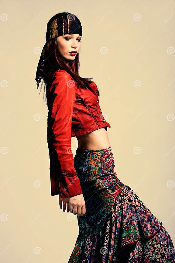 Gypsy style stock image. Image of style, fashin, skirt - 16182191