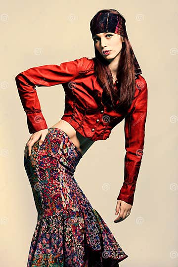 Gypsy style stock image. Image of clothes, vertical, slim - 16182217