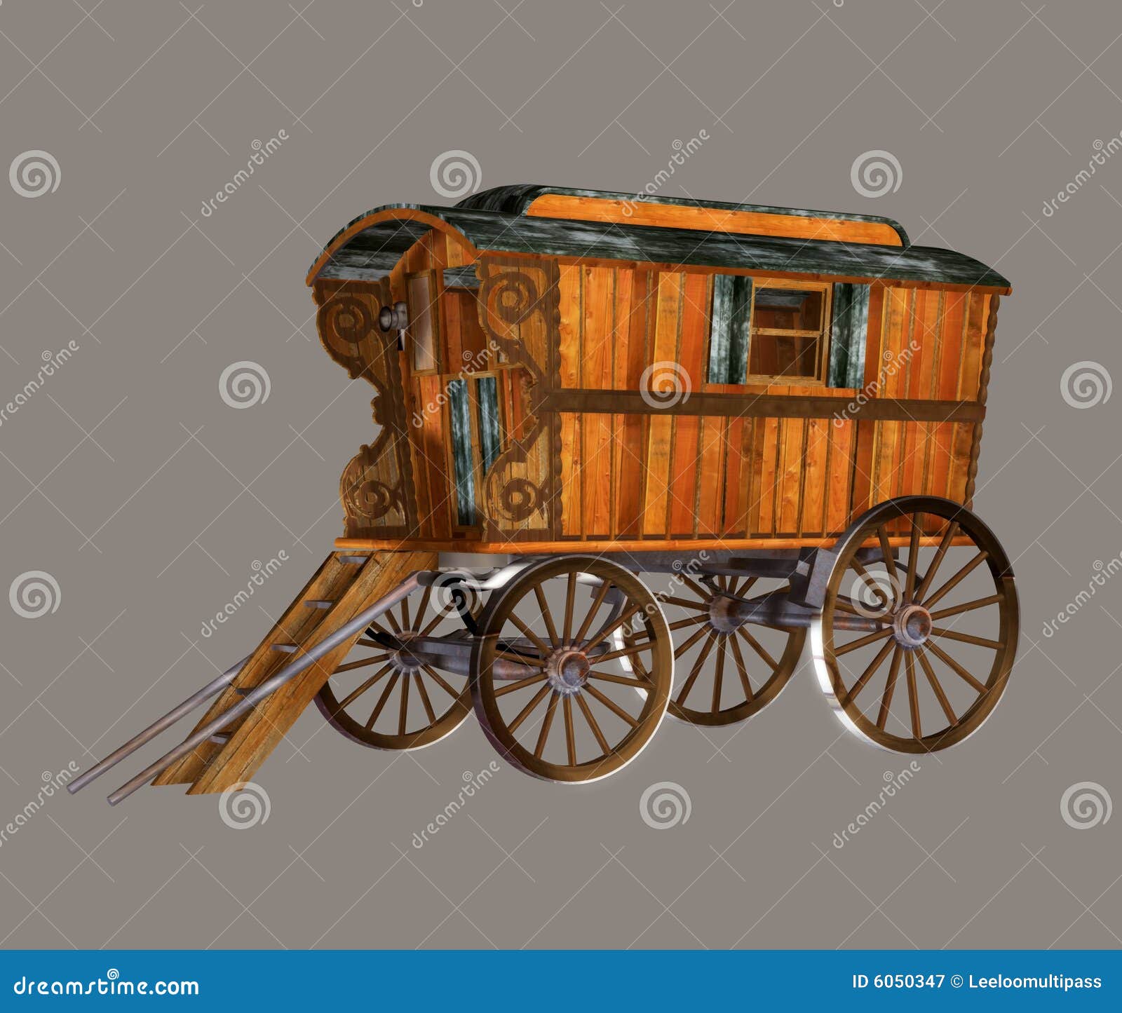 Gypsy Wagon stock illustration. Illustration of isolated - 6050347