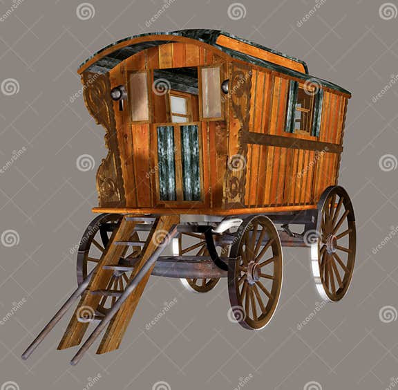 Gypsy Wagon stock illustration. Illustration of business - 6050351