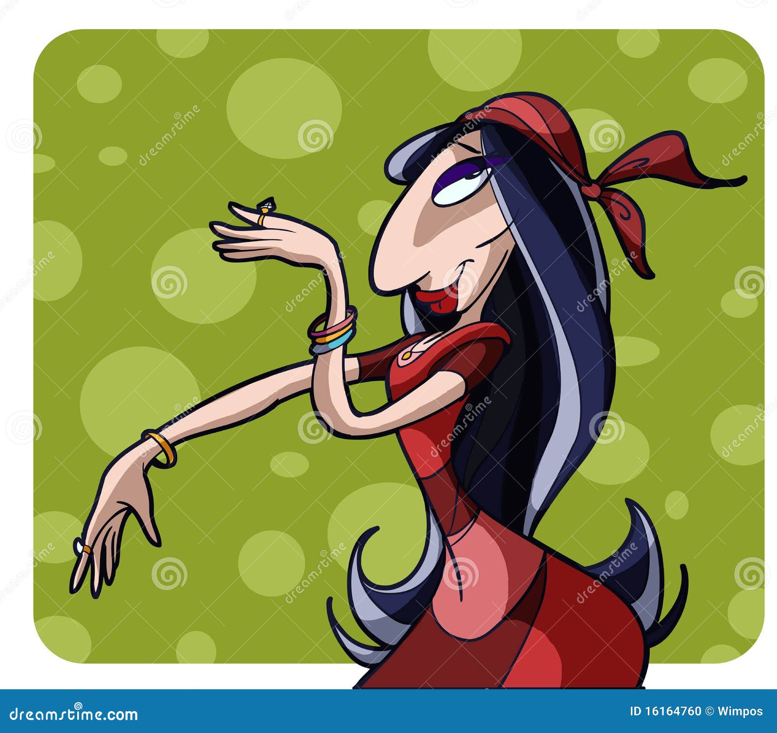 Gypsy Woman Cartoon Vector | CartoonDealer.com #24291337