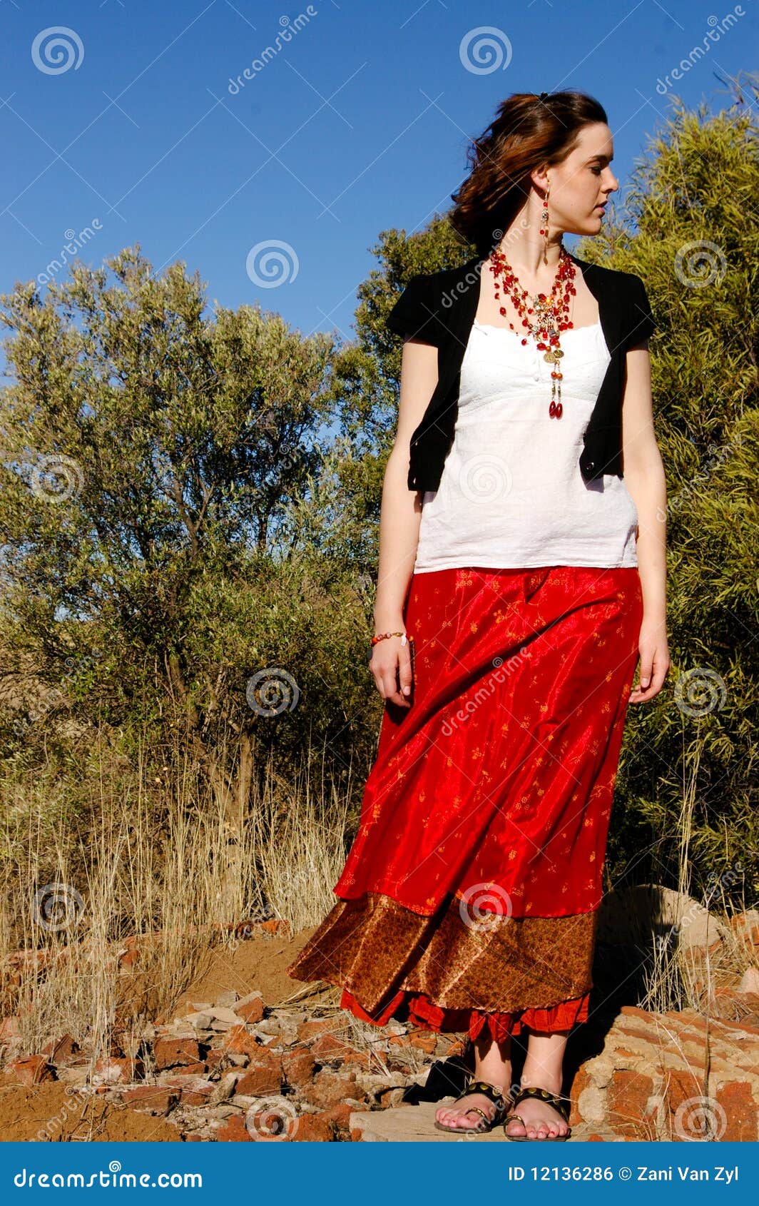 Gypsy woman 8 stock photo. Image of black, necklace, jewellery - 12136286