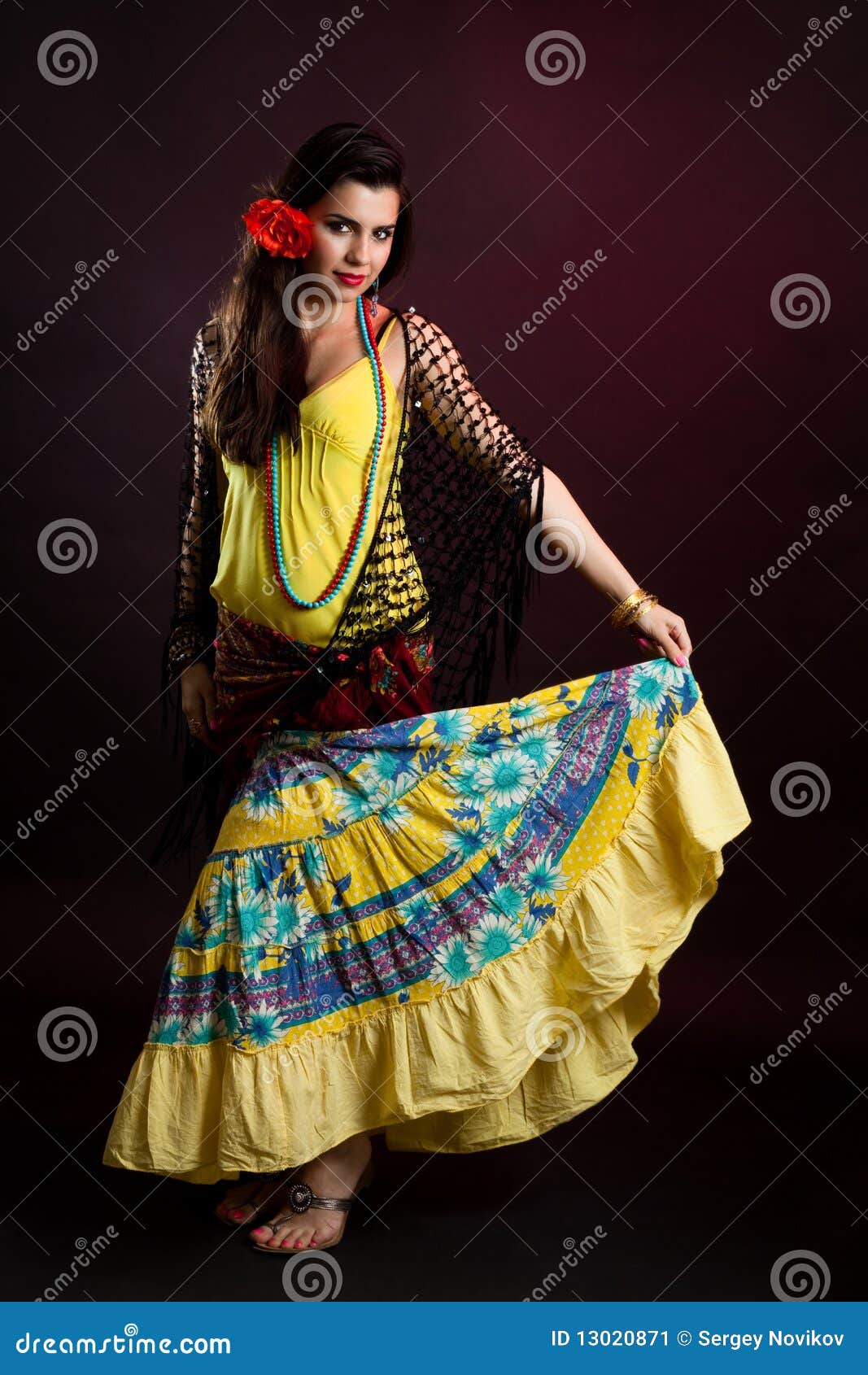 Gypsy woman dance stock image. Image of party, gypsy - 13020871