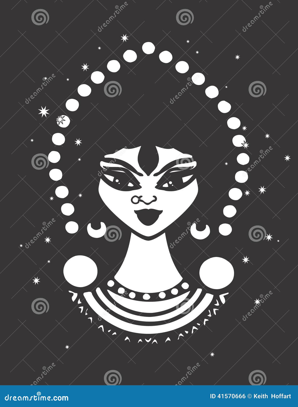Gypsy Woman Vector Design Silhouette Stock Vector - Illustration of ...