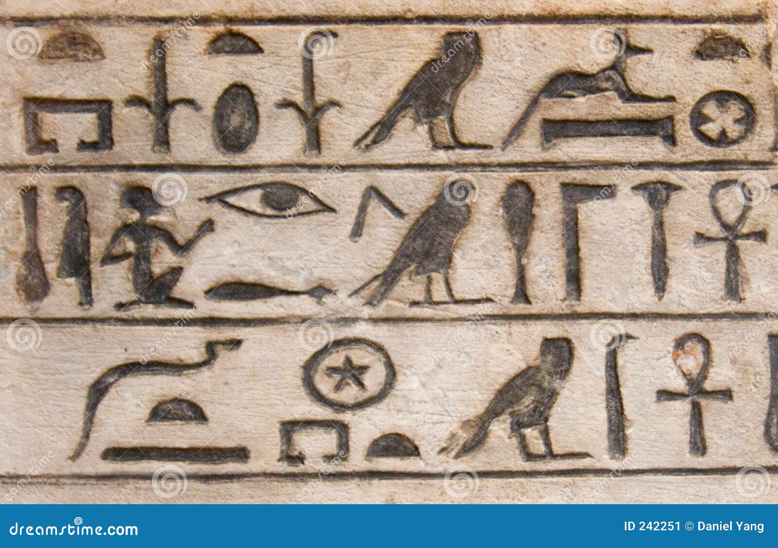 Ägyptische Hieroglyphen Stockbild - Bild: 242251