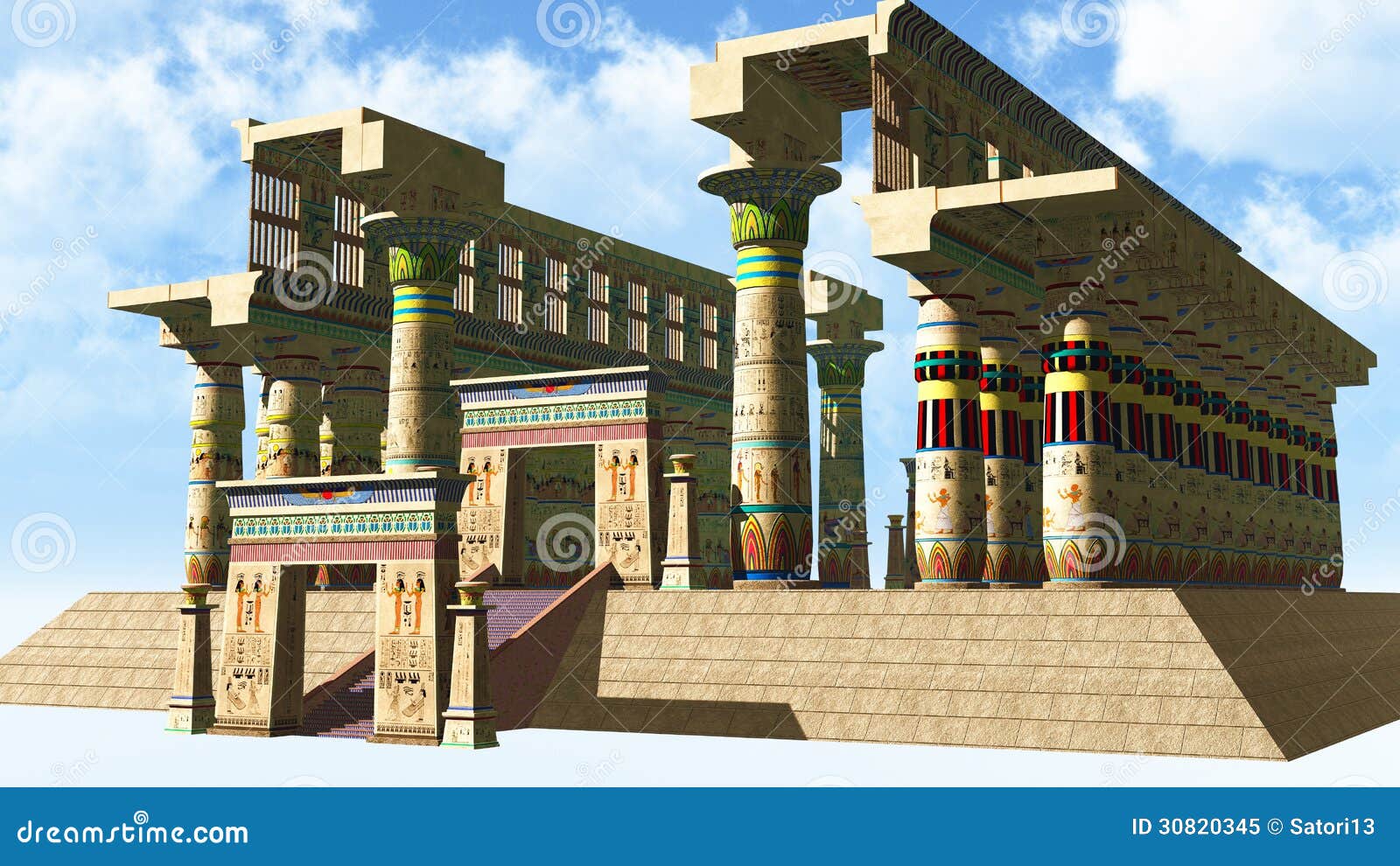 Ägyptischer Tempel Lizenzfreies Stockfoto - Bild: 30820345