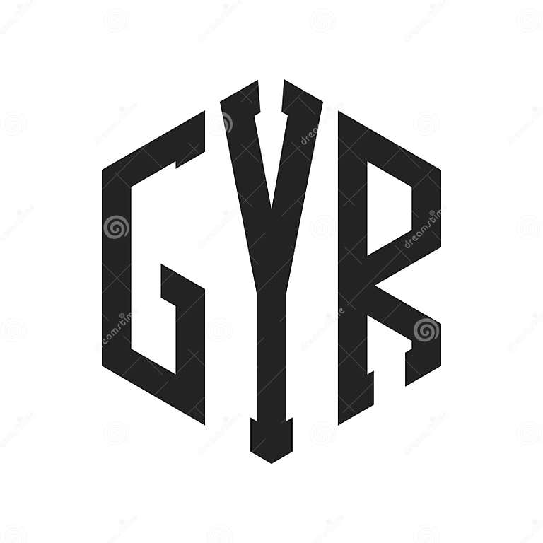 GYR Logo Design. Initial Letter GYR Monogram Logo Using Hexagon Shape ...