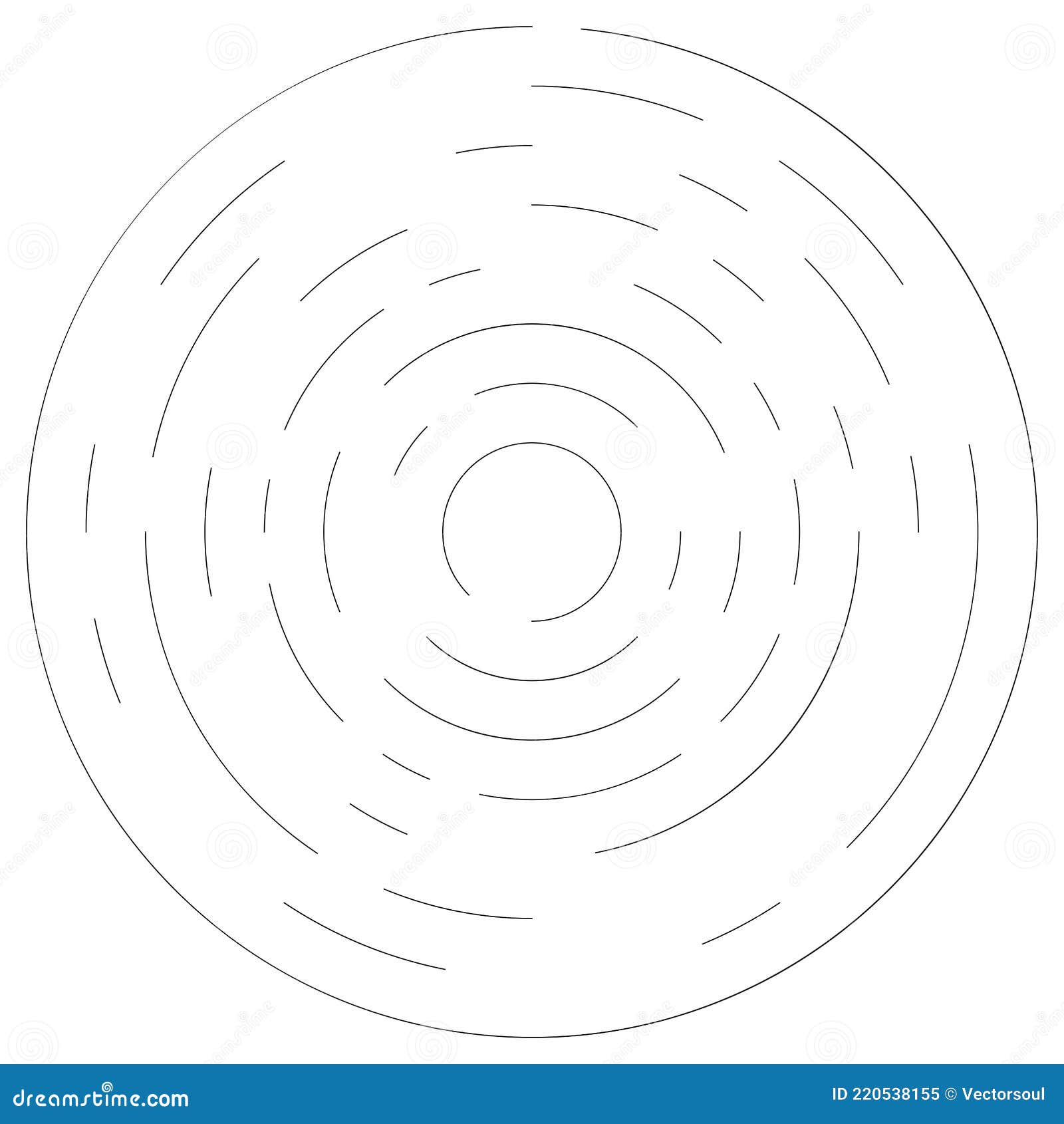 Gyrate, Rotating Segmented Lines Circular Element Stock Vector ...