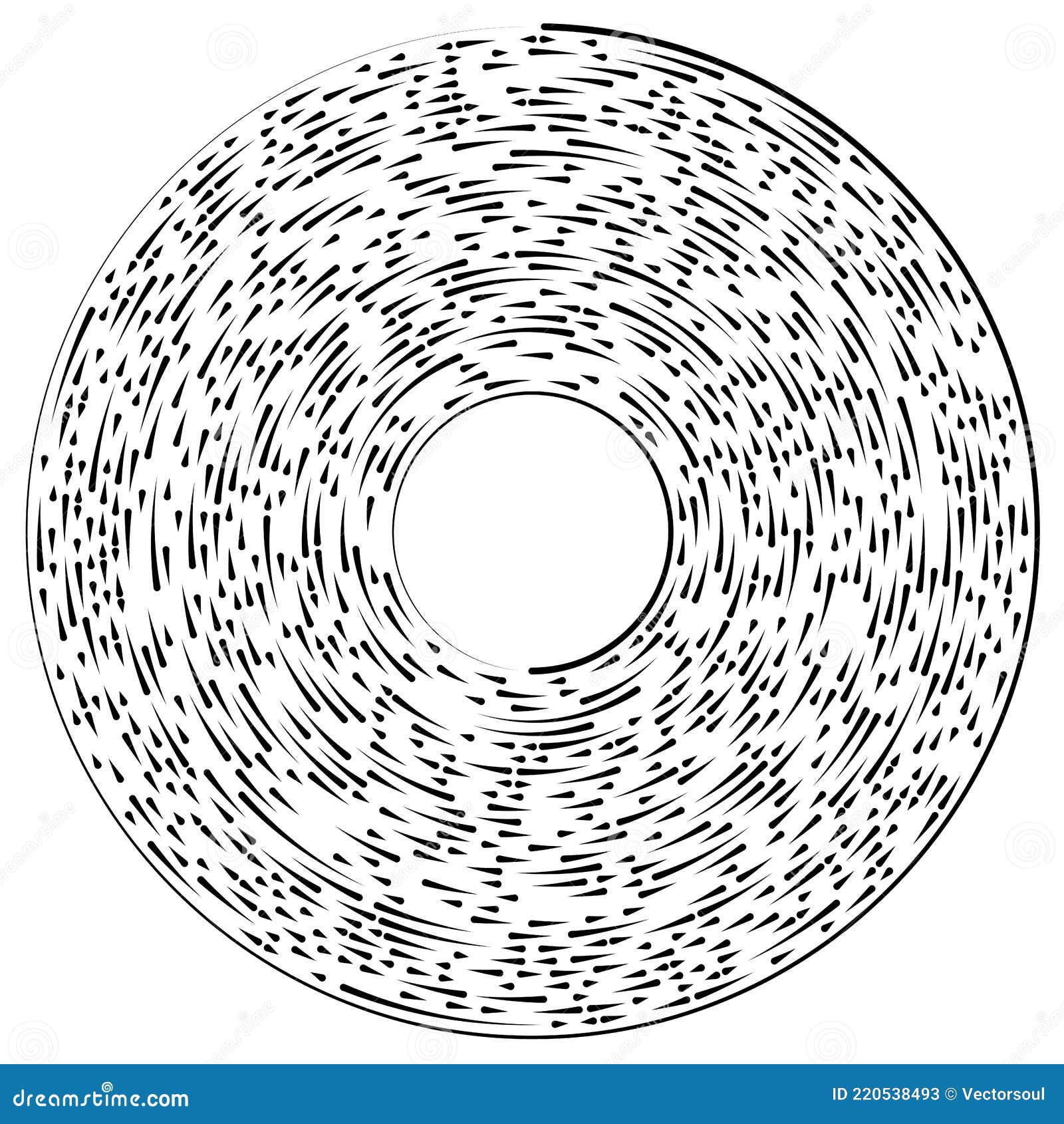 Gyrate, Rotating Segmented Lines Circular Element Stock Vector ...