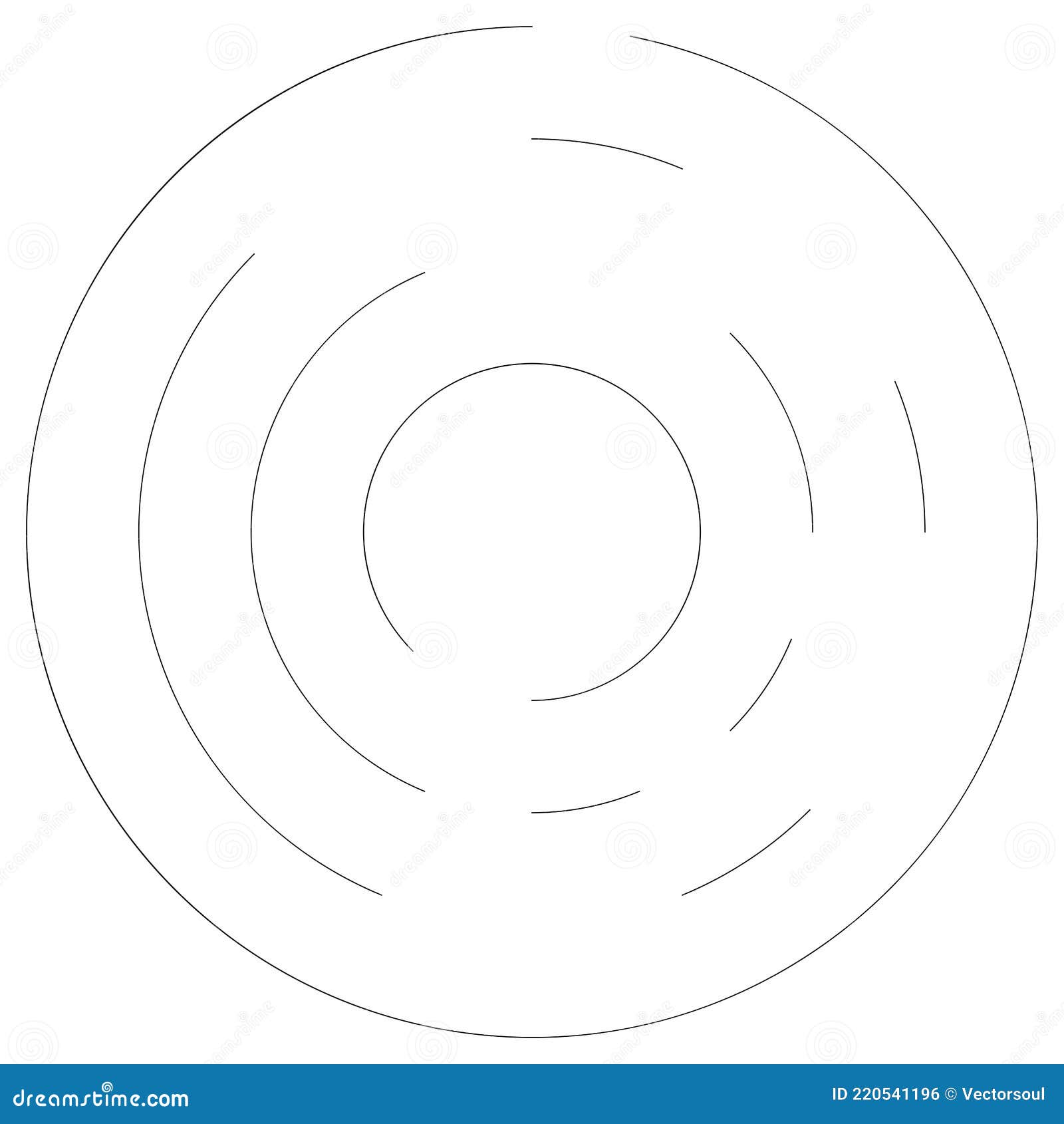 Gyrate, Rotating Segmented Lines Circular Element Stock Vector ...