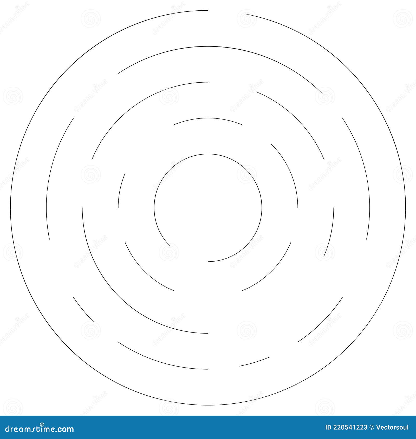 Gyrate, Rotating Segmented Lines Circular Element Stock Vector ...