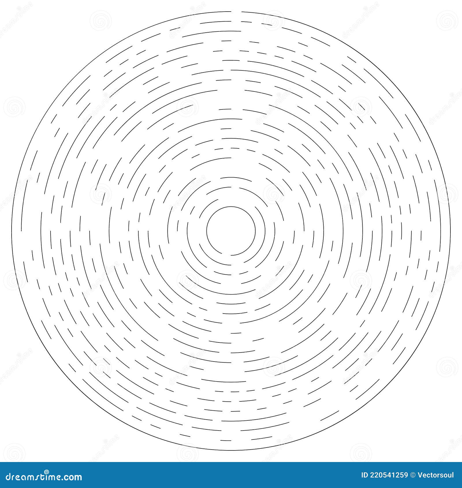 Gyrate, Rotating Segmented Lines Circular Element Stock Illustration ...