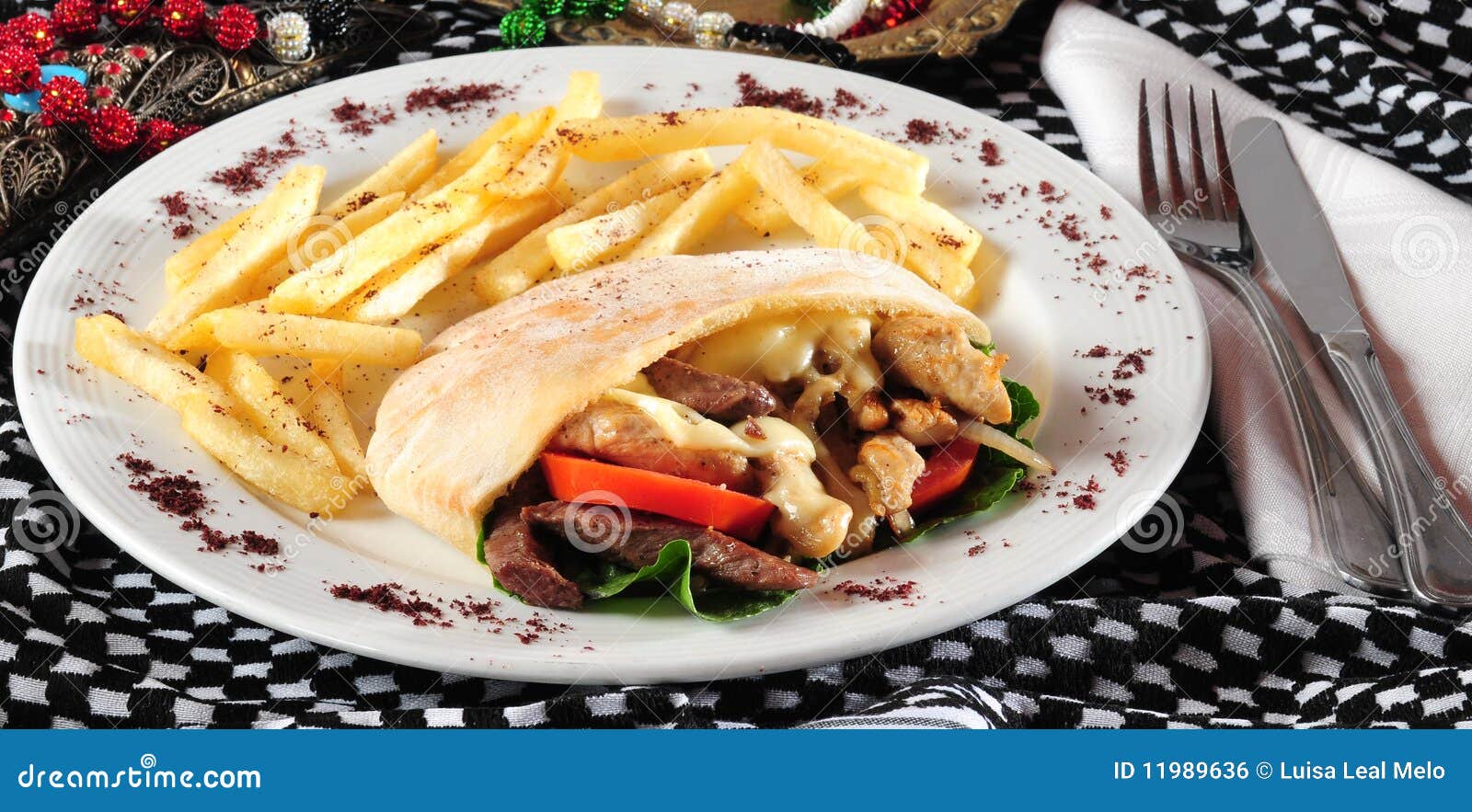 Gyro or shawarma sandwich stock photo. Image of beef - 11989636