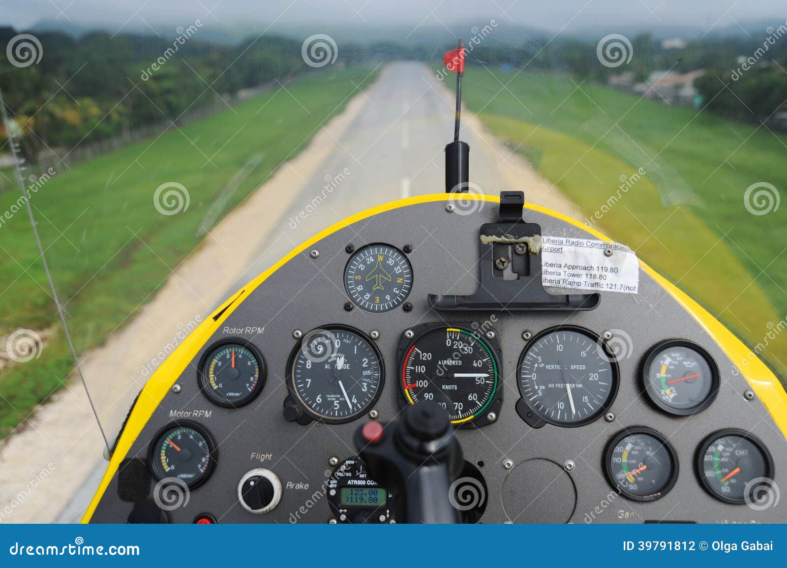Gyroplane instrument panel stock photo. Image of gauge - 39791812