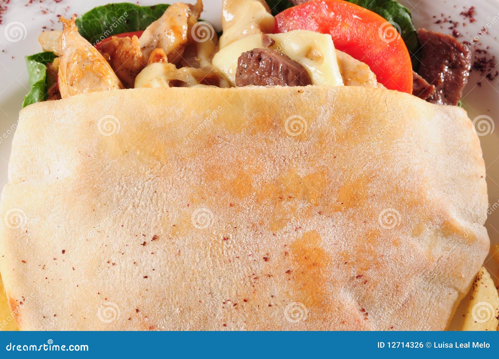 Gyros. stock photo. Image of eastern, cheese, grilled - 12714326