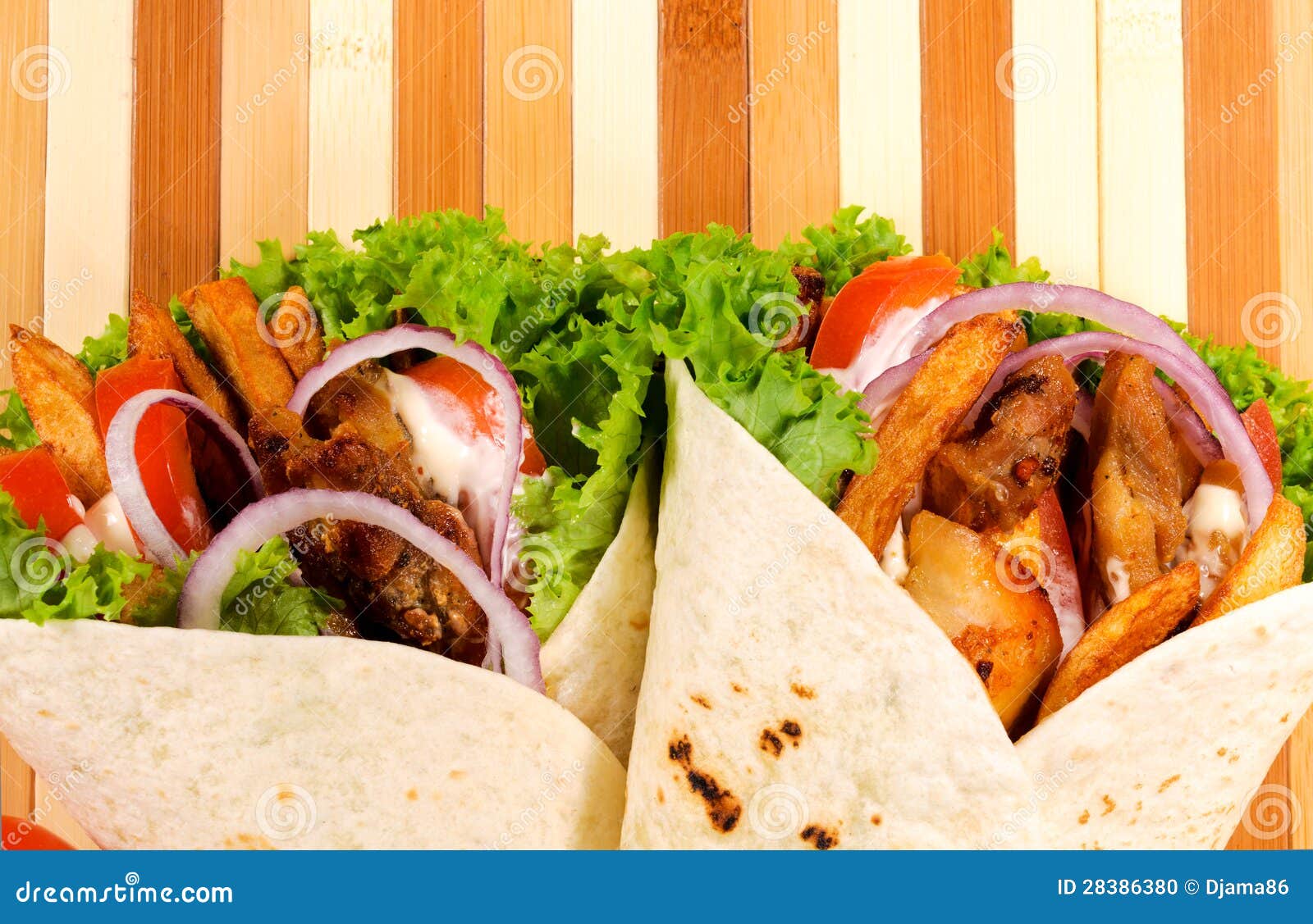 Gyros background stock photo. Image of roast, onion, meat - 28386380