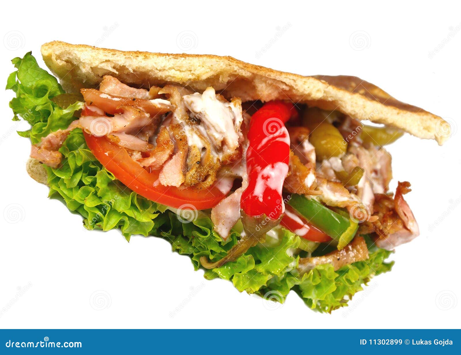 Gyros pita stock image. Image of onion, paprika, culture - 11302899