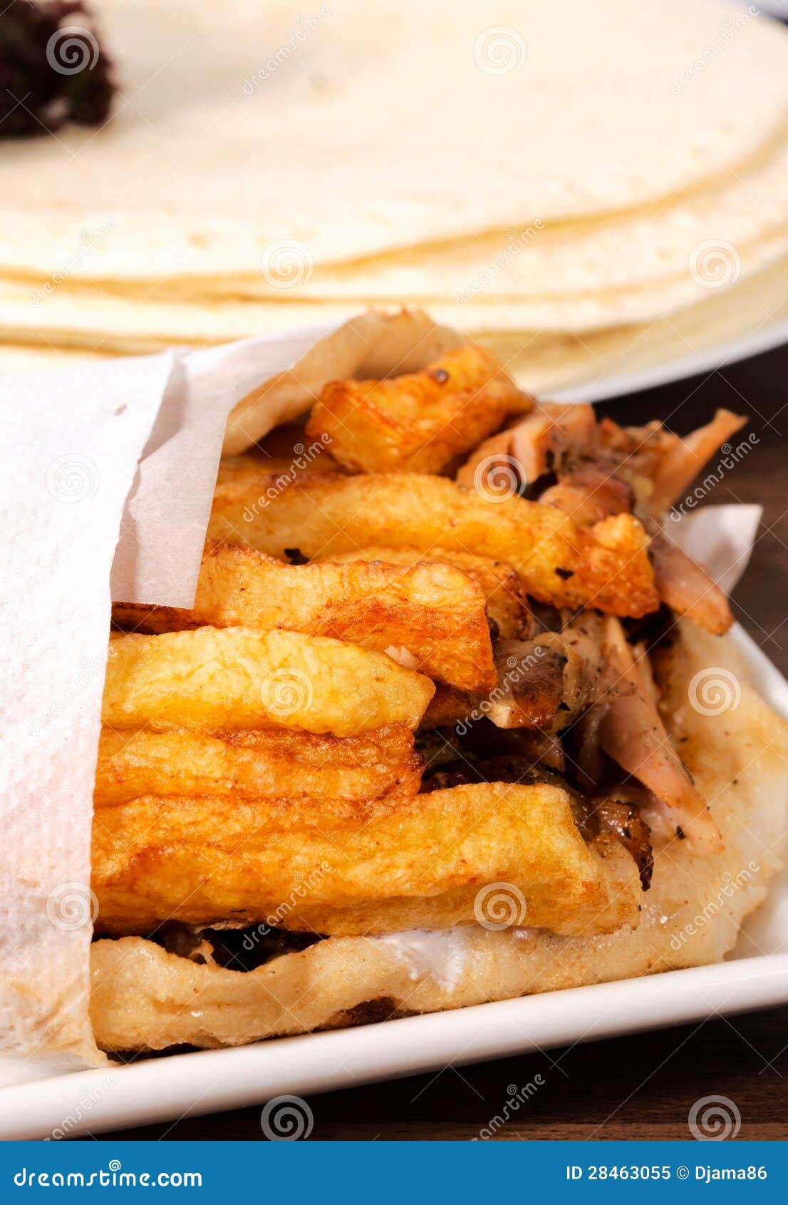 Gyros plate stock image. Image of meat, roast, meal, french - 28463055