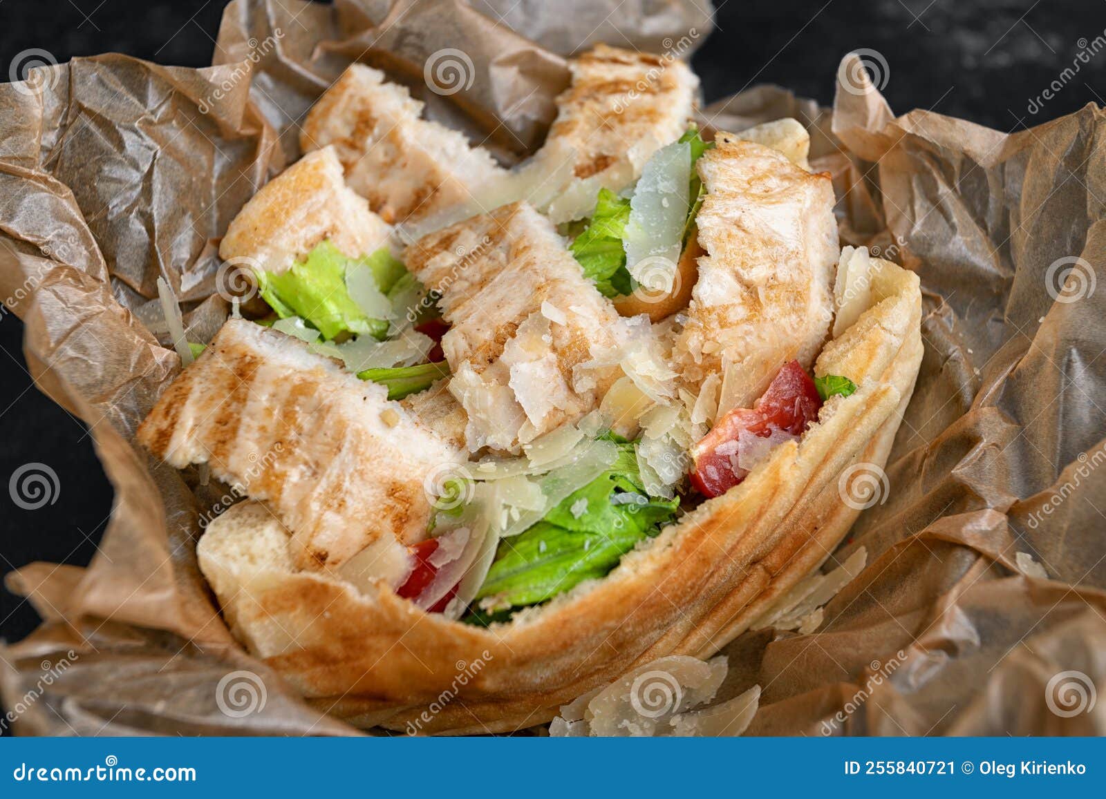 Gyros, Shawarma with Meat and Herbs, on Paper Stock Image - Image of ...