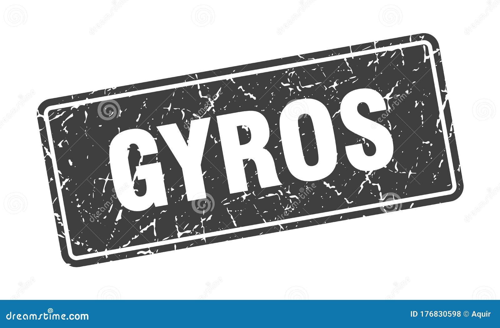 Gyros Sign. Gyros Grunge Stamp Stock Vector - Illustration of gray ...