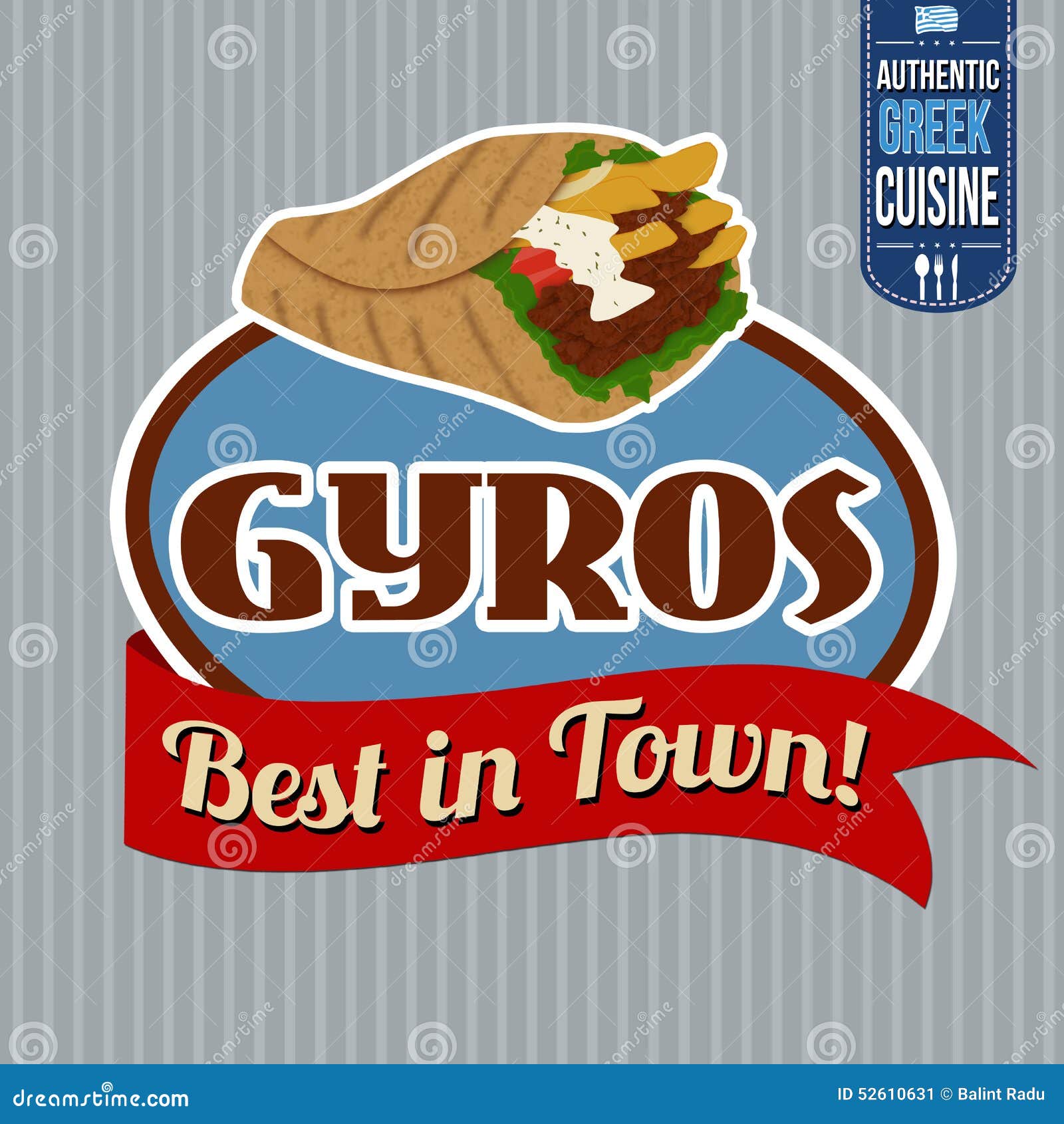 Gyros Poster Design Layout Cartoon Vector | CartoonDealer.com #232631067