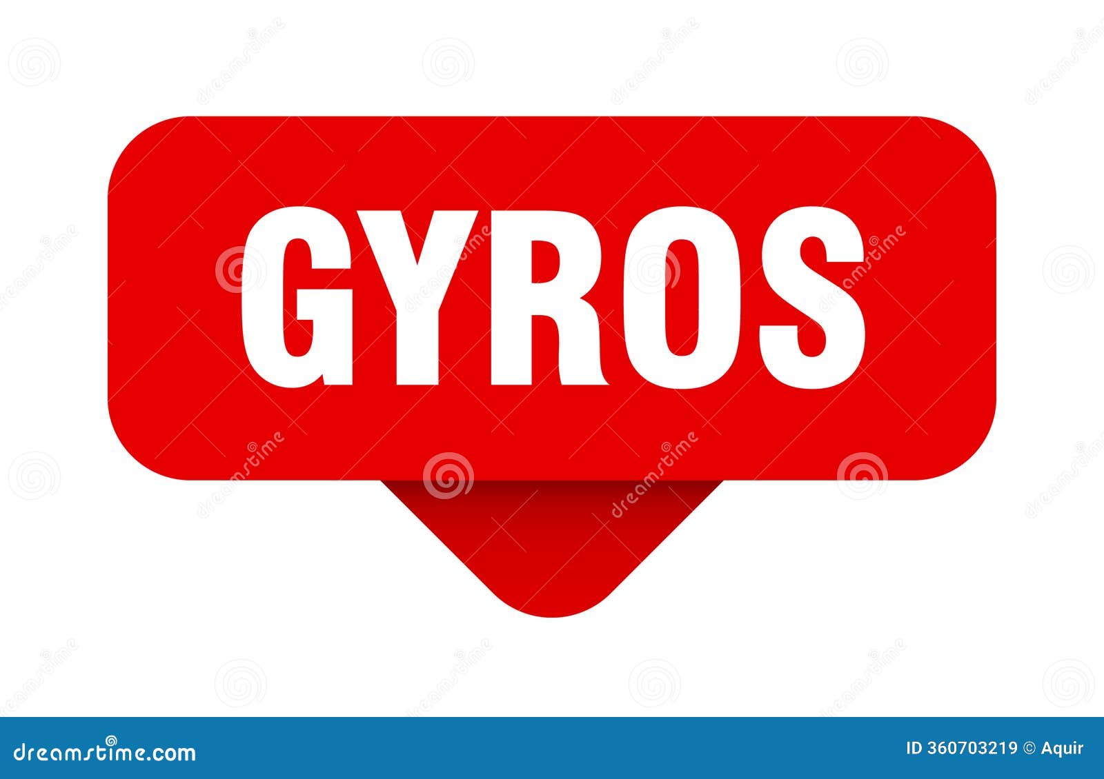 Gyros Sticker. Gyros Sign Isolated On Gray Background Vector ...